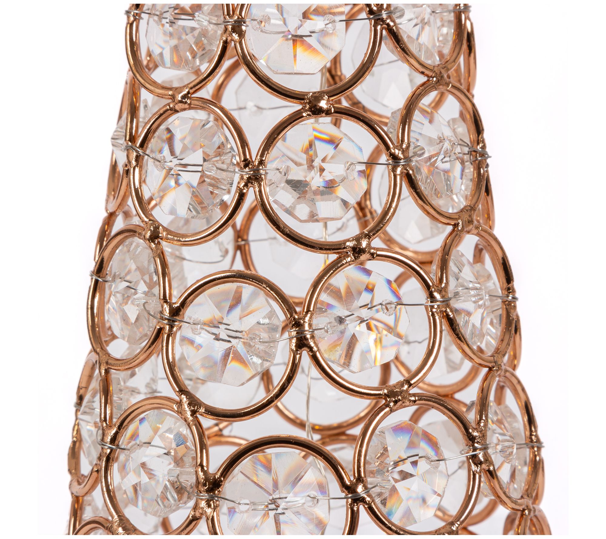 Elegant Gold Lighted Jewel Cone Christmas Tree by Gerson Co - QVC.com