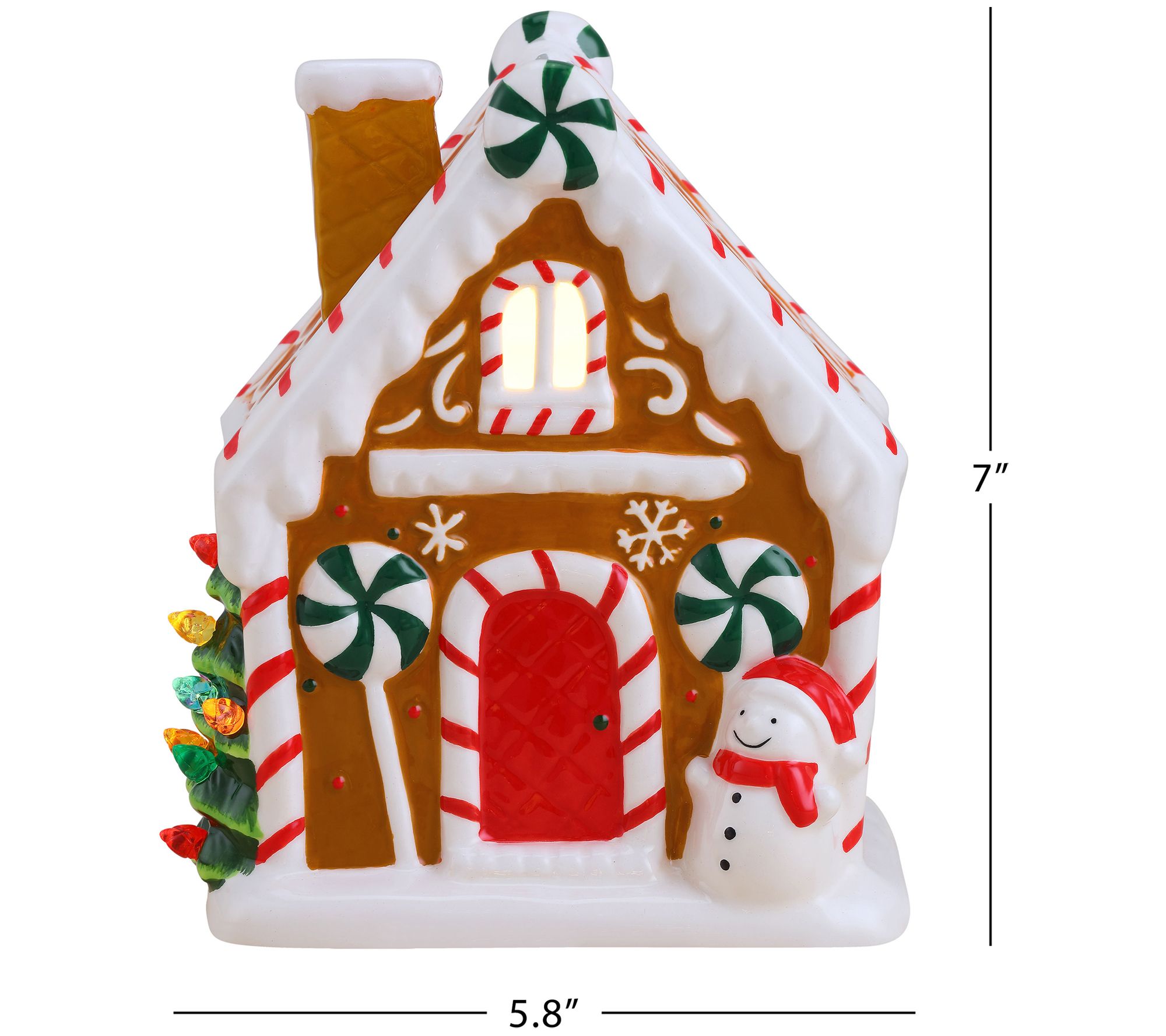 Mr. Christmas 7" Nostalgic Ceramic Lit Gingerbread House - QVC.com