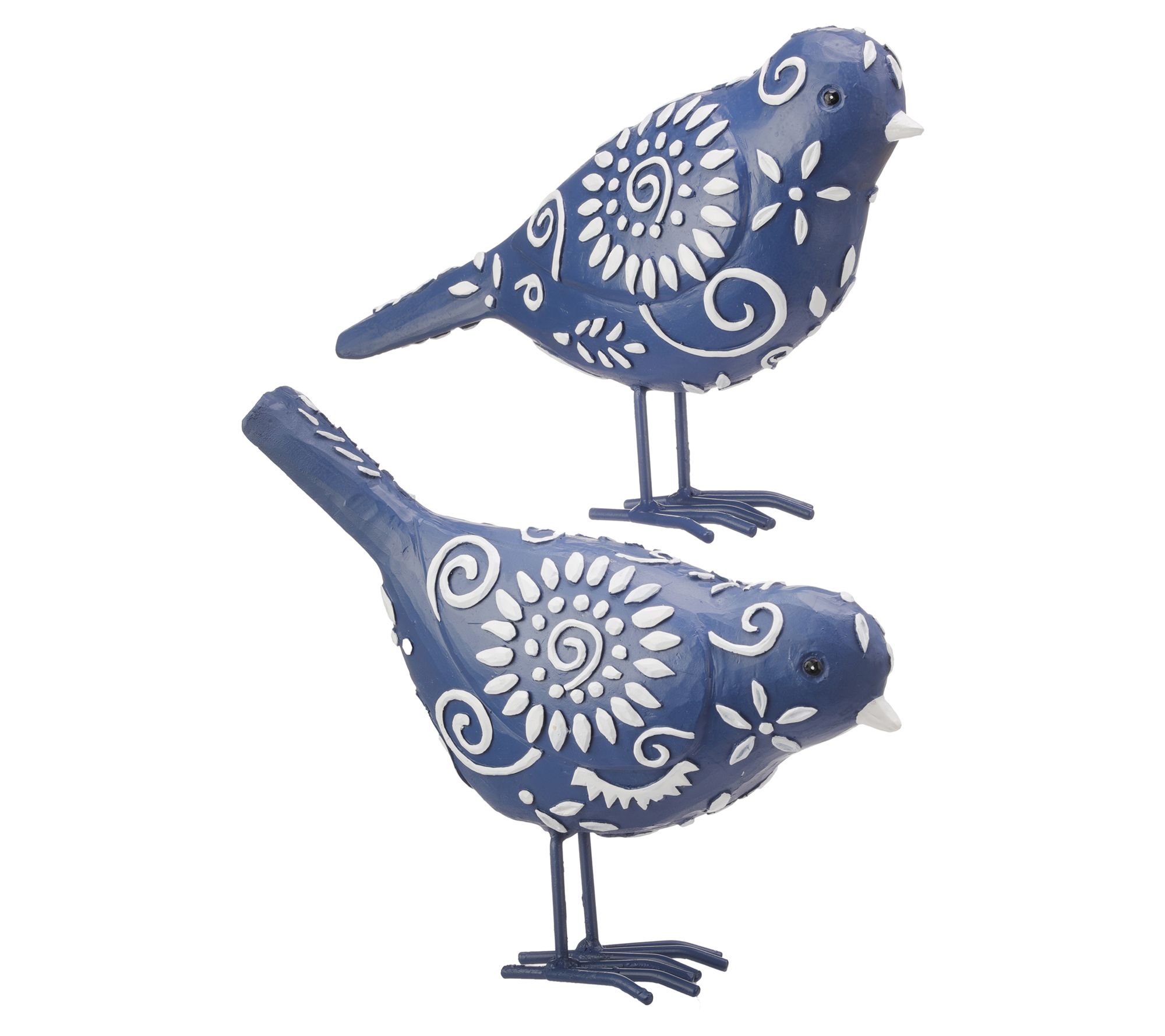 Blooms Bird 8.5" Set of 2 By Valerie - QVC.com