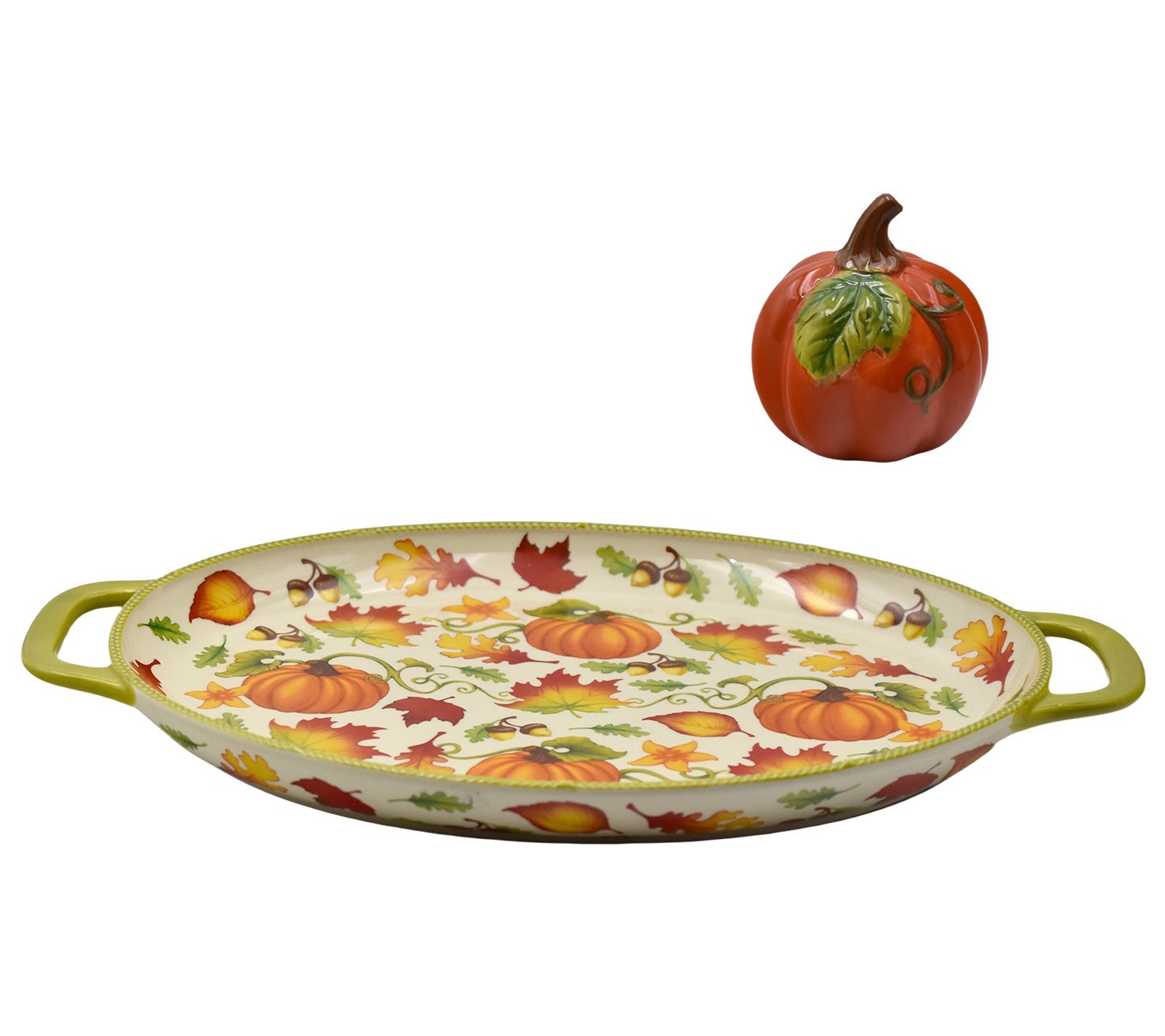 Temp-tations Seasonal Special Edition Oval Deep Dish Giving Plate - QVC.com