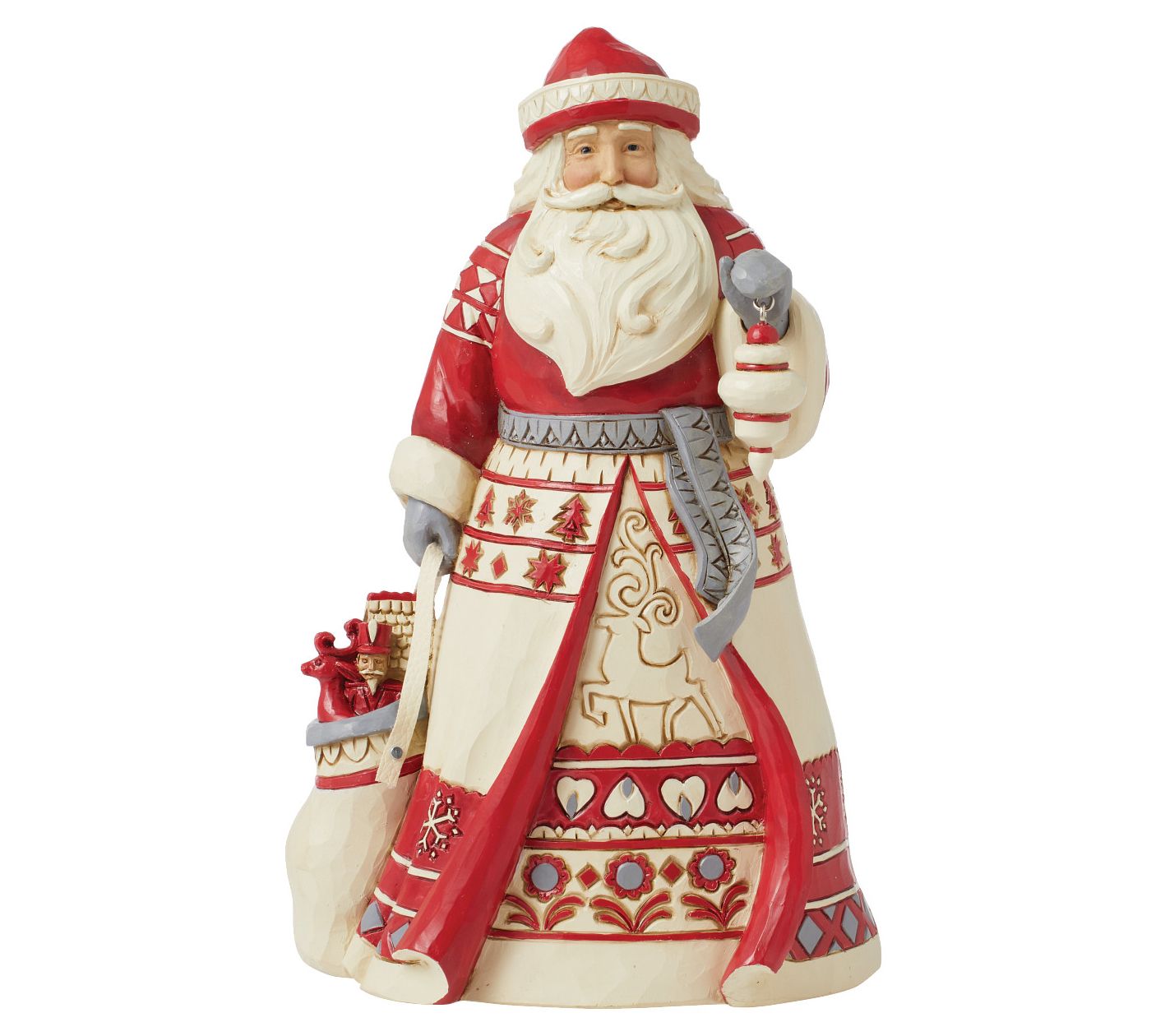 Jim Shore Nordic Noel Santa with Bag Fig - QVC.com