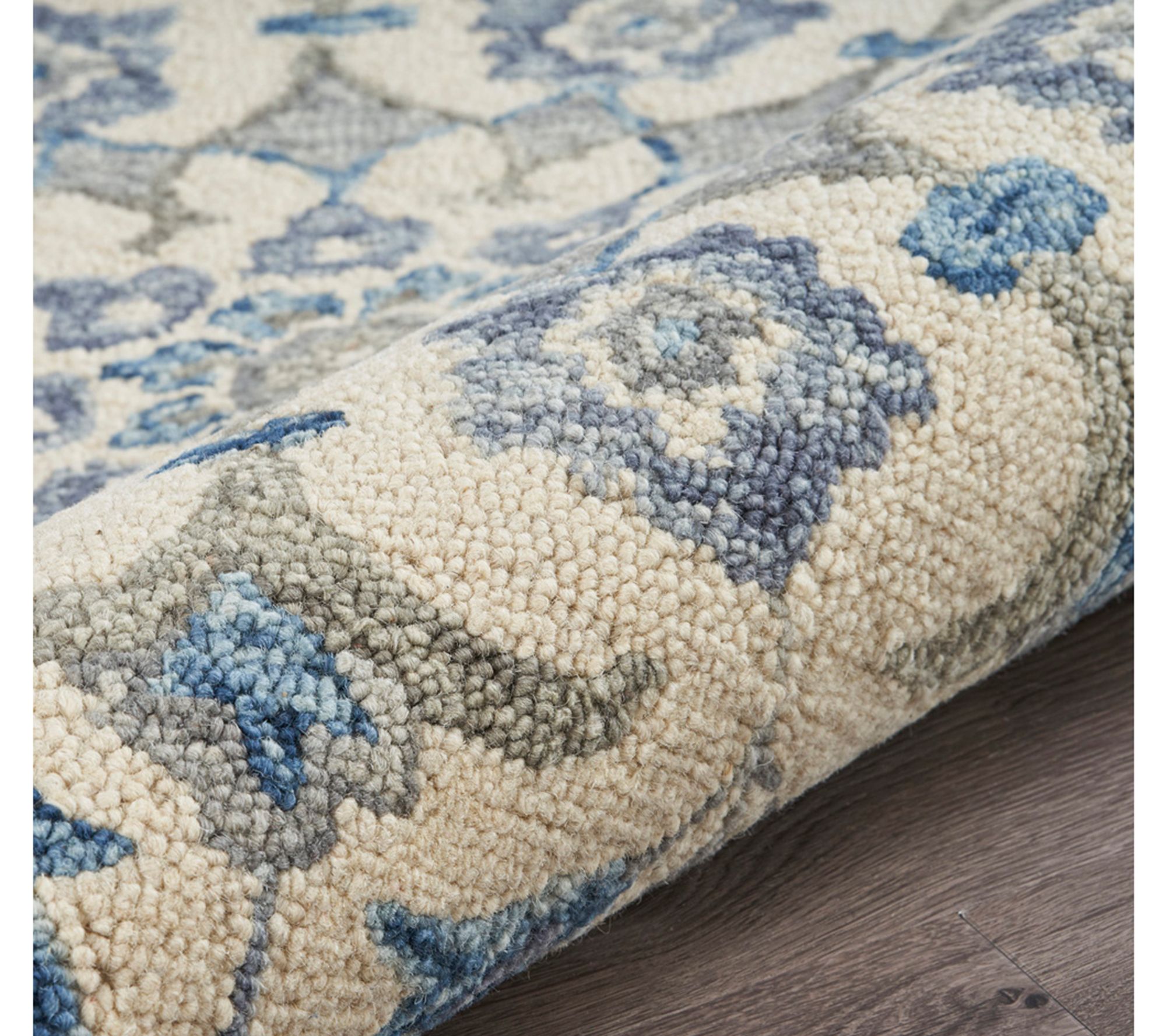 Ox Bay Mary Ivory Floral Medallion Wool Indoor4' Round Rug - QVC.com