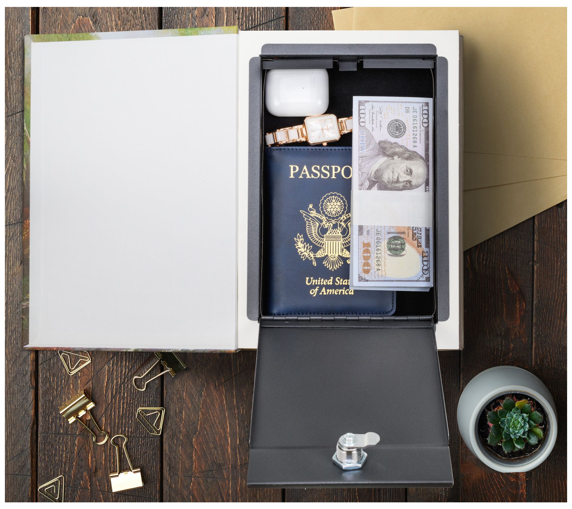 Barska Real Paper Book Lock Box with Key Lock - QVC.com
