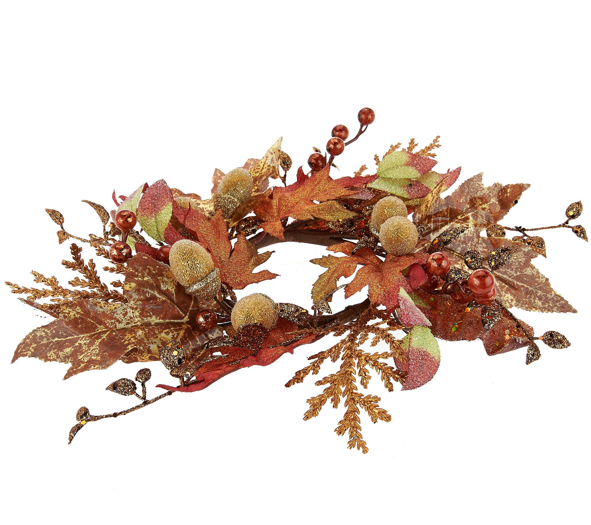 "As Is" Set of 2 Autumn Beauty 10" Candle Rings by Valerie - QVC.com