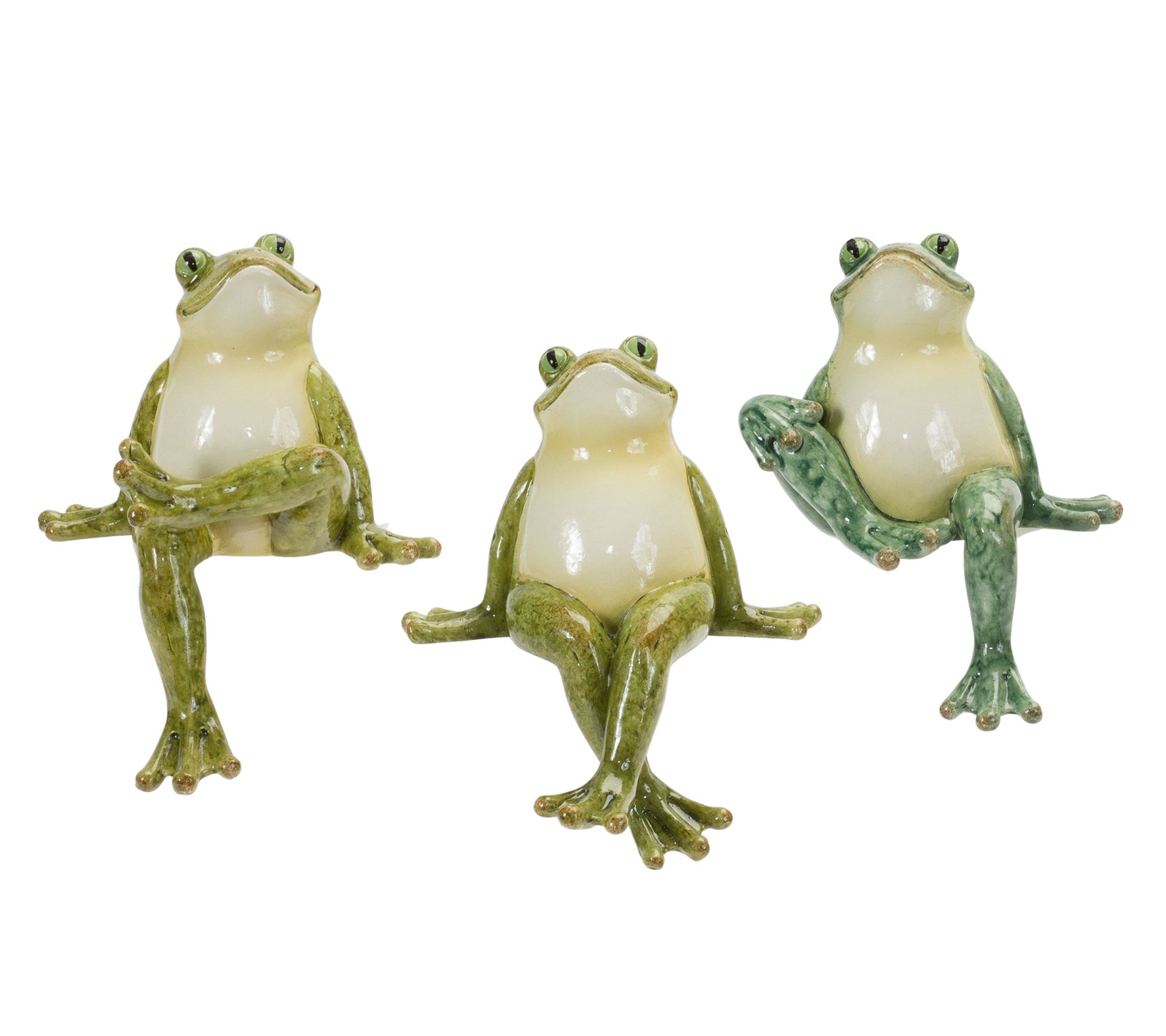 Melrose Frog Shelf Sitter Figurines (Set of 3) - QVC.com