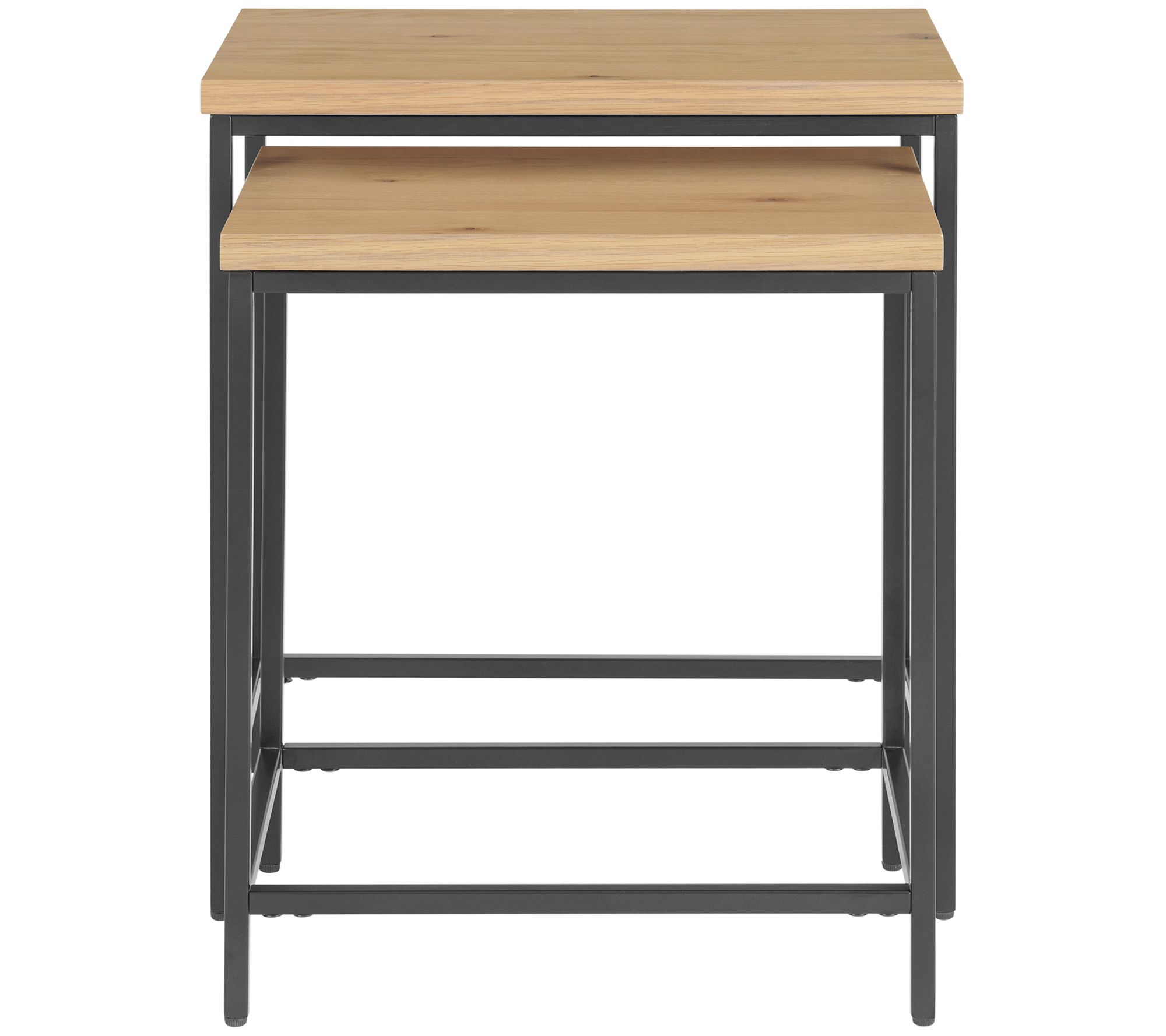 Lavish Home Set of 2 Modern Side Tables with Meal Base - QVC.com