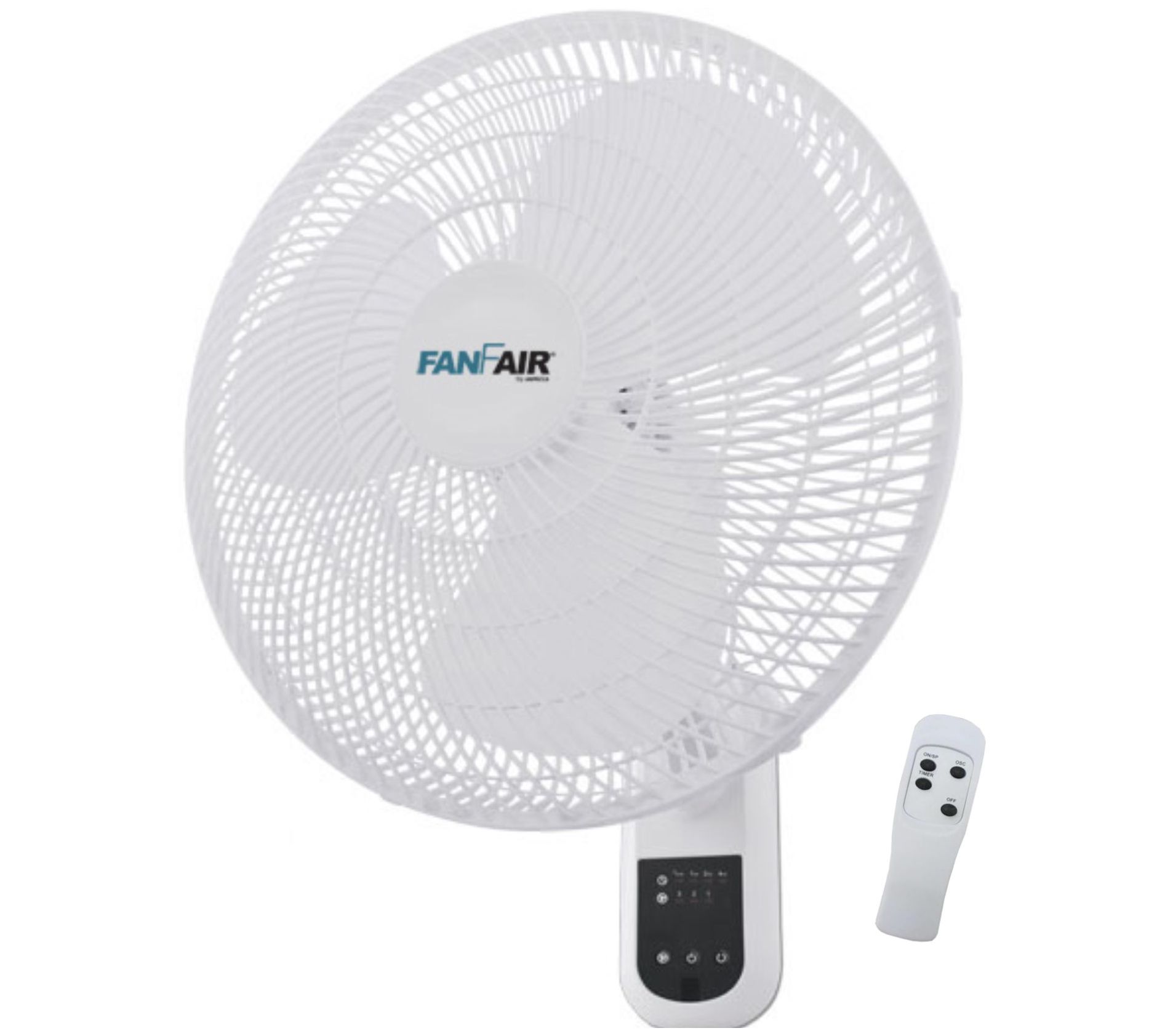 FanFair 16" 3 Speed Wall Fan w/ Remote - QVC.com