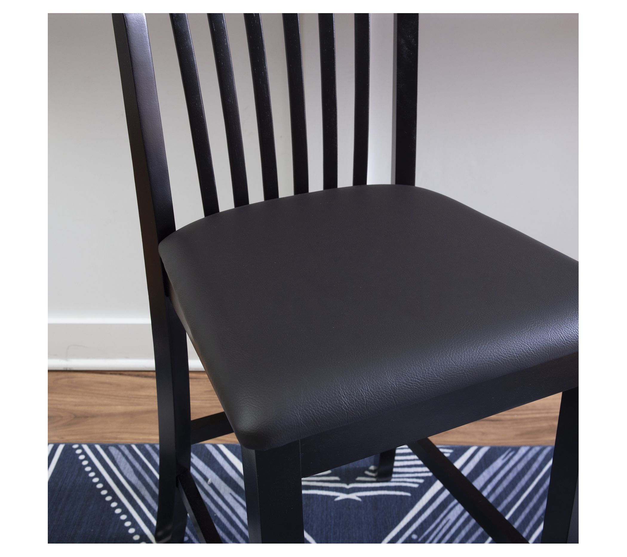 Linon Home 24" Monroe Craftsman Counter Stool W/Faux Leather - QVC.com