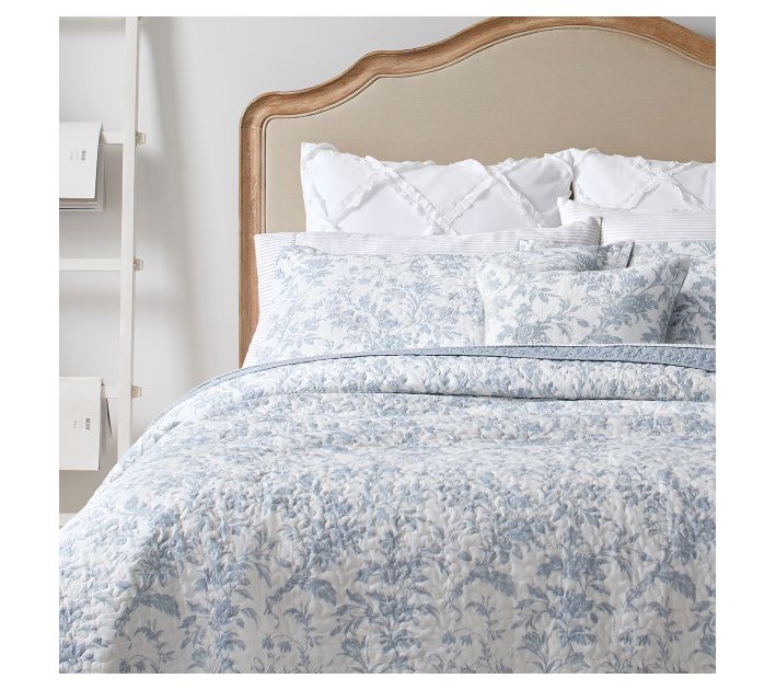 Laura Ashley Amberley Bright Blue Multi-Piece Twin Quilt Set - QVC.com