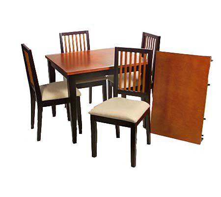 Thomas Pacconi Mission Style Dining Table w/ 4 Chairs - QVC.com