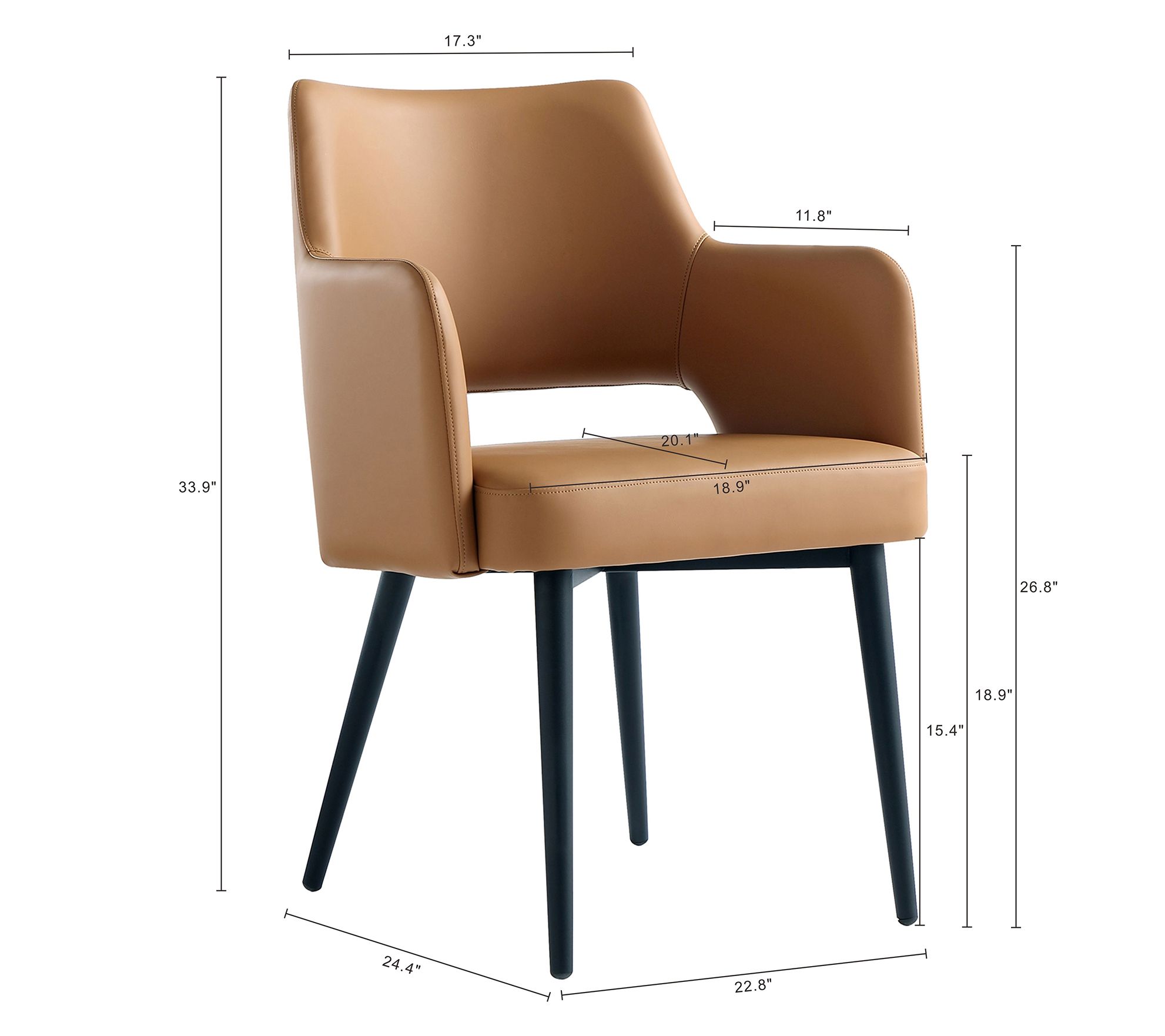 Manhattan Comfort Tremont Dining Arm Chair - QVC.com