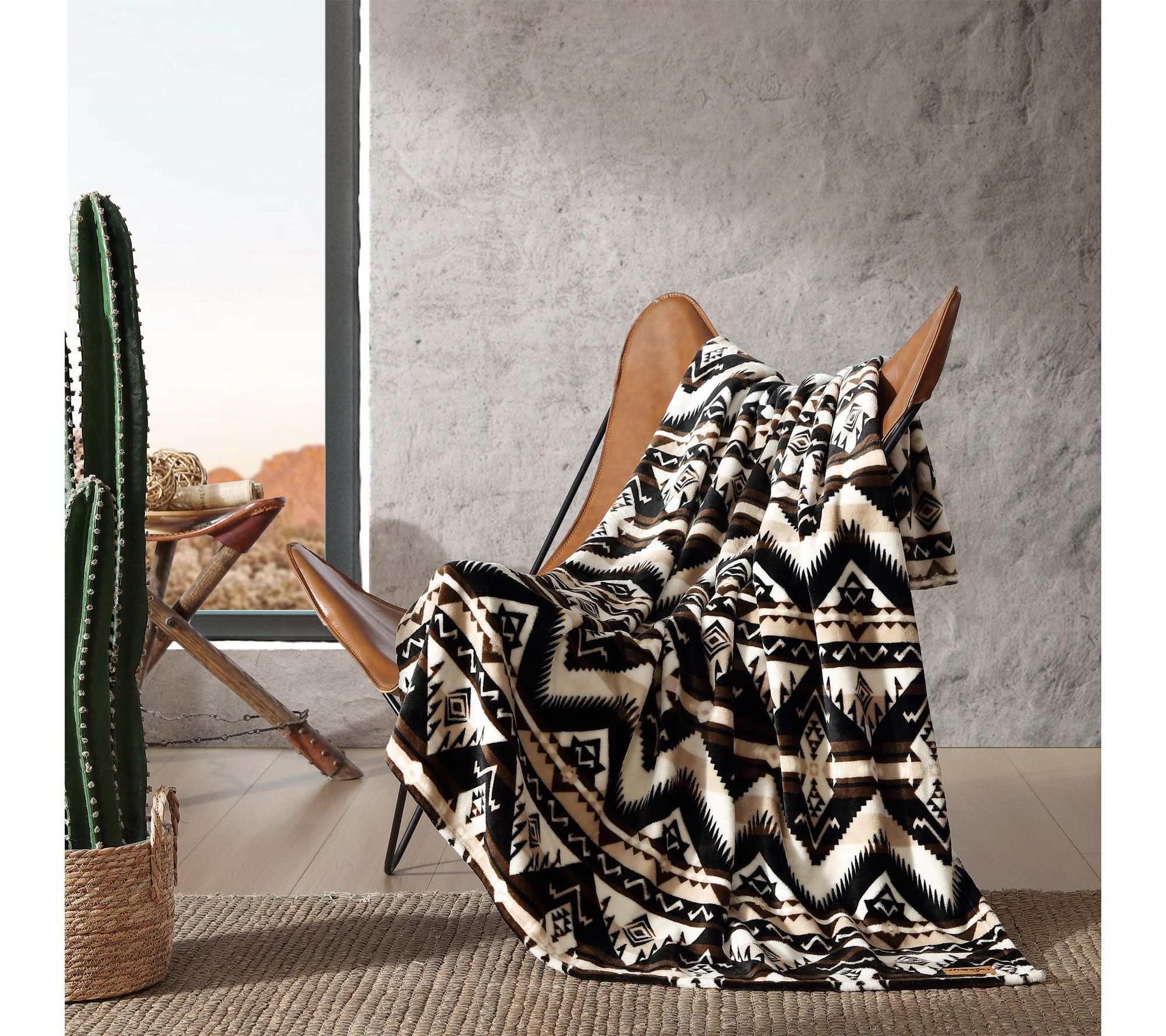 Wrangler Jesse Brown Ultra Plush Fleece 50"X60"Throw - QVC.com