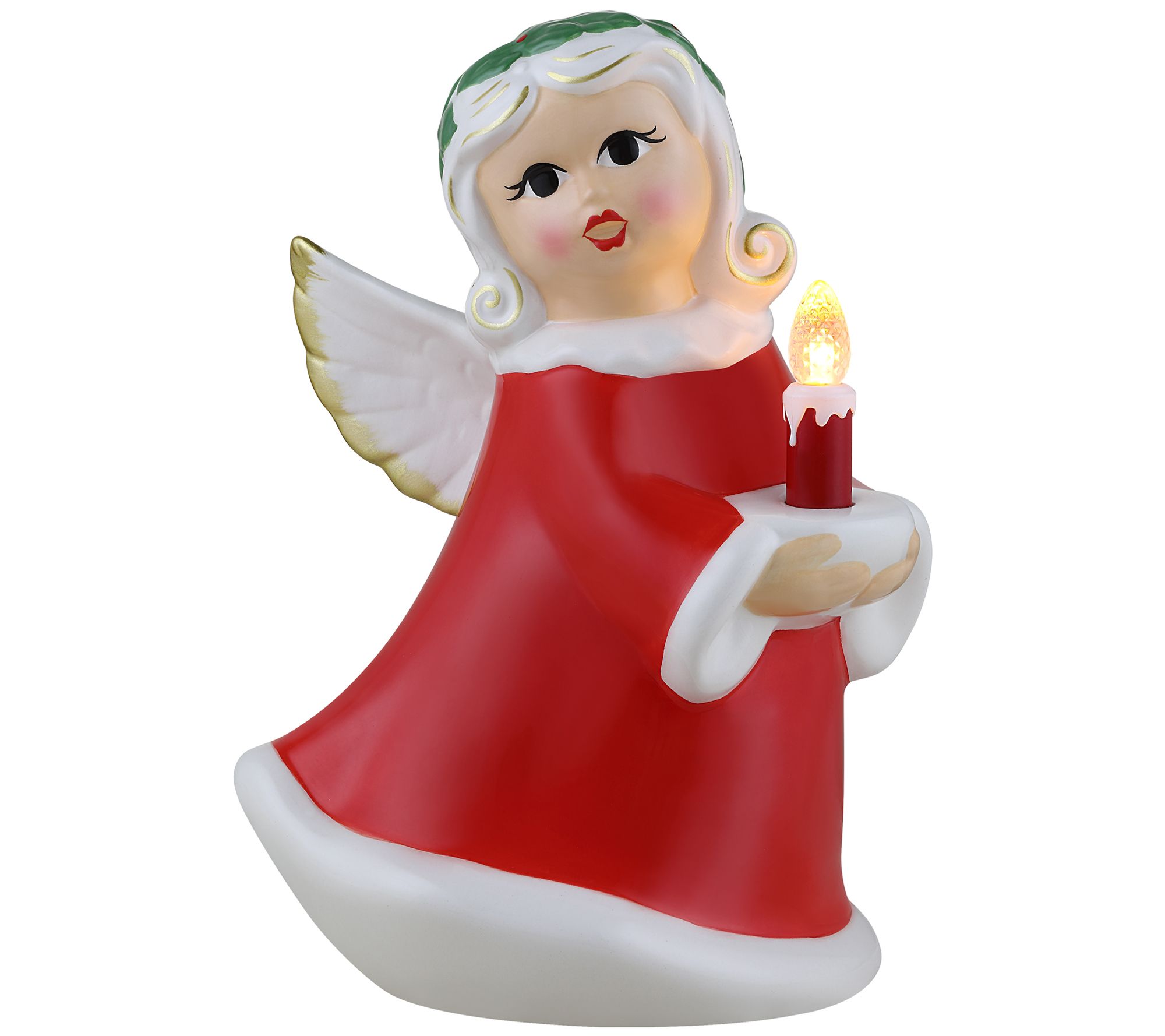 Mr. Christmas 9" Nostalgic Ceramic Lit Angel - QVC.com