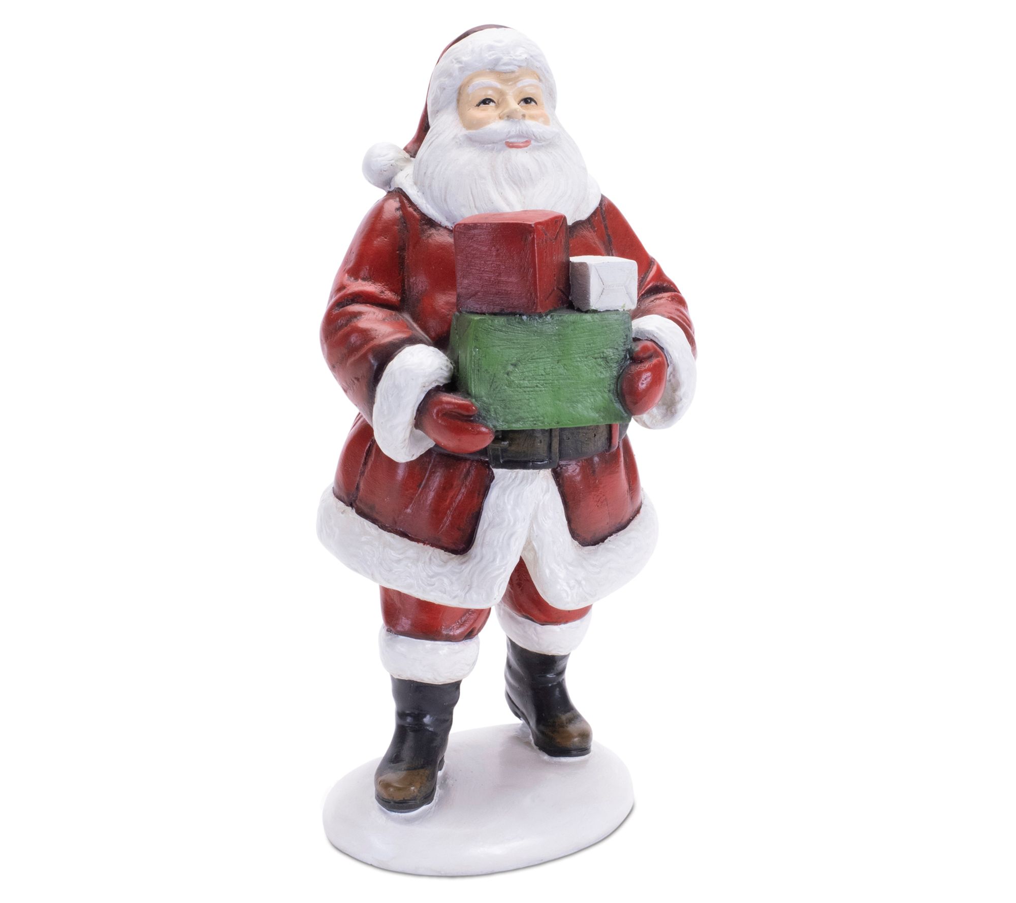 Melrose Traditional Santa with Presents Figurine (Set of 4) - QVC.com