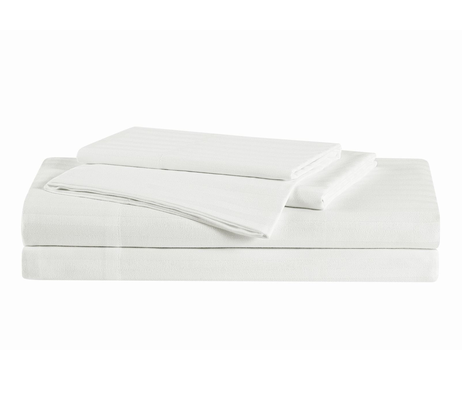 Royal Velvet Signature Dobby Stripe 4 Piece Queen Sheet Set - QVC.com
