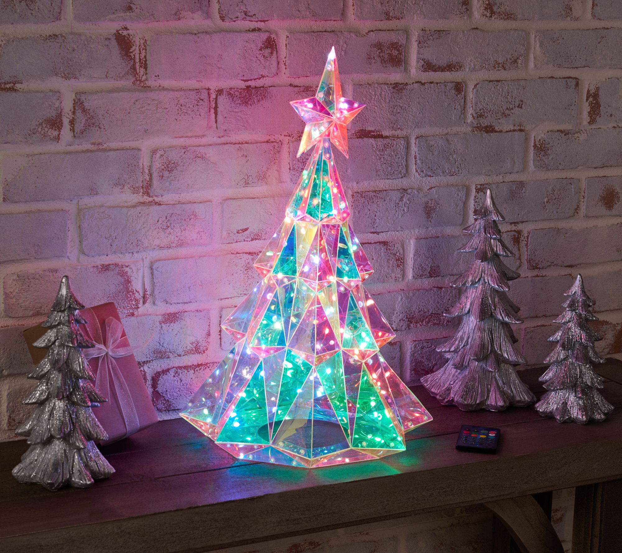 "As Is" Kringle Express 20" In/ Outdoor RGB Holographic Tree w/ Remote ...