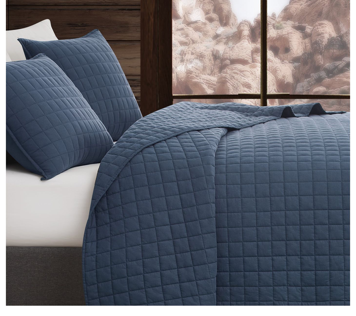 Frye Vintage Washed Cotton King 3-Piece Quilt Set - QVC.com