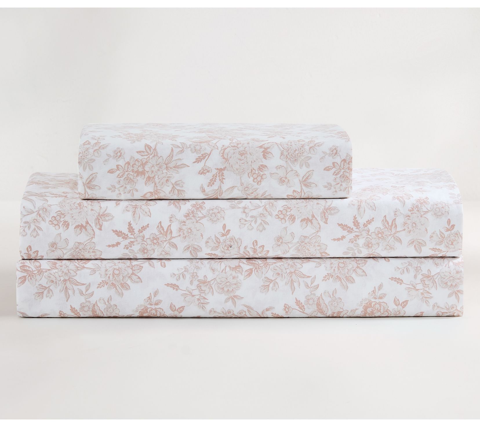 Lush Decor Peony Toile Cotton Sheet Set Peach 3-Piece Set Twin - QVC.com