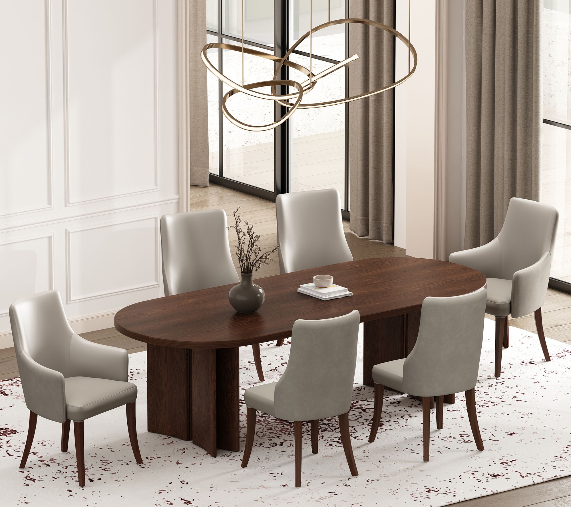 Manhattan Comfort 6-Piece Connie Dining Chair and Arm Chair - QVC.com