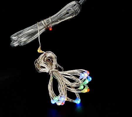 "As Is" Set of 4 20 Light Micro Light Strands w/timer by Valerie - QVC.com