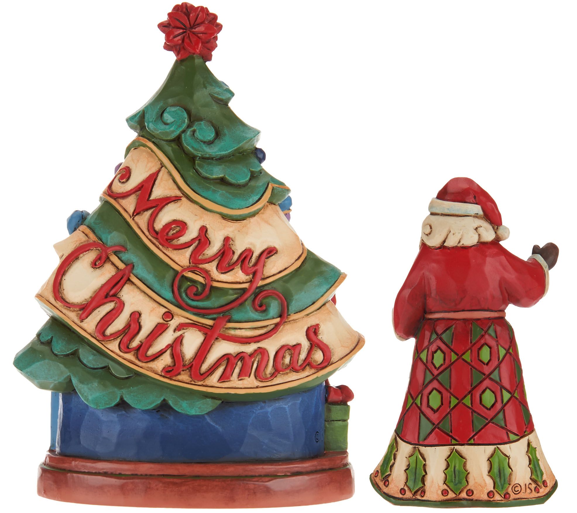 Jim Shore Heartwood Creek Santa with Tree Set Figurines - QVC.com