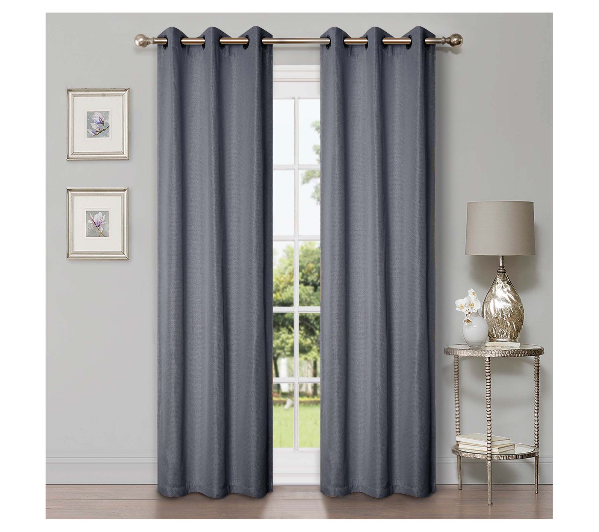 Superior Linen Modern Blackout 2-Piece Curtain Set, 42X84 - QVC.com