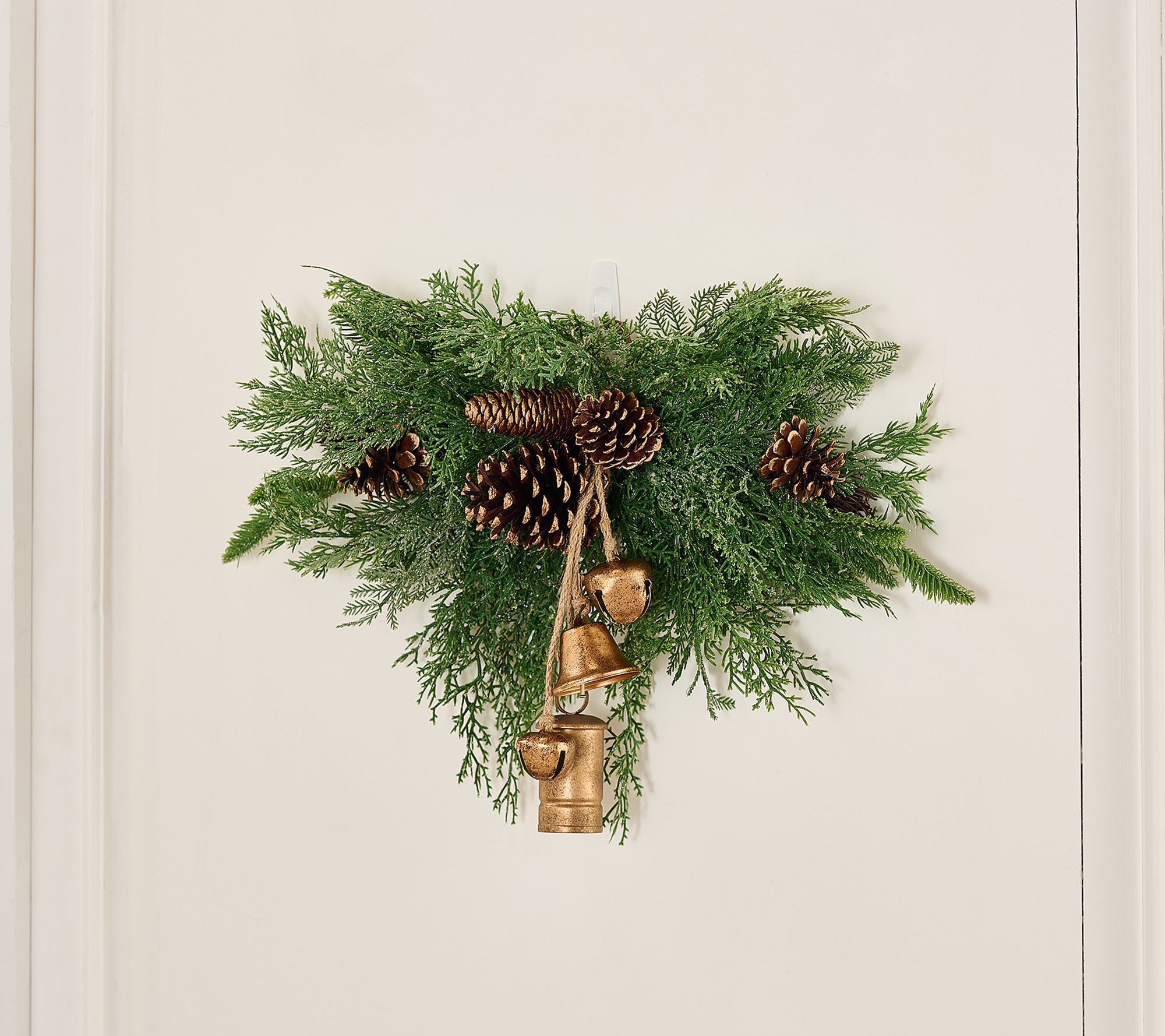Home Reflections 24" Faux Cedar Swag with Bells - QVC.com