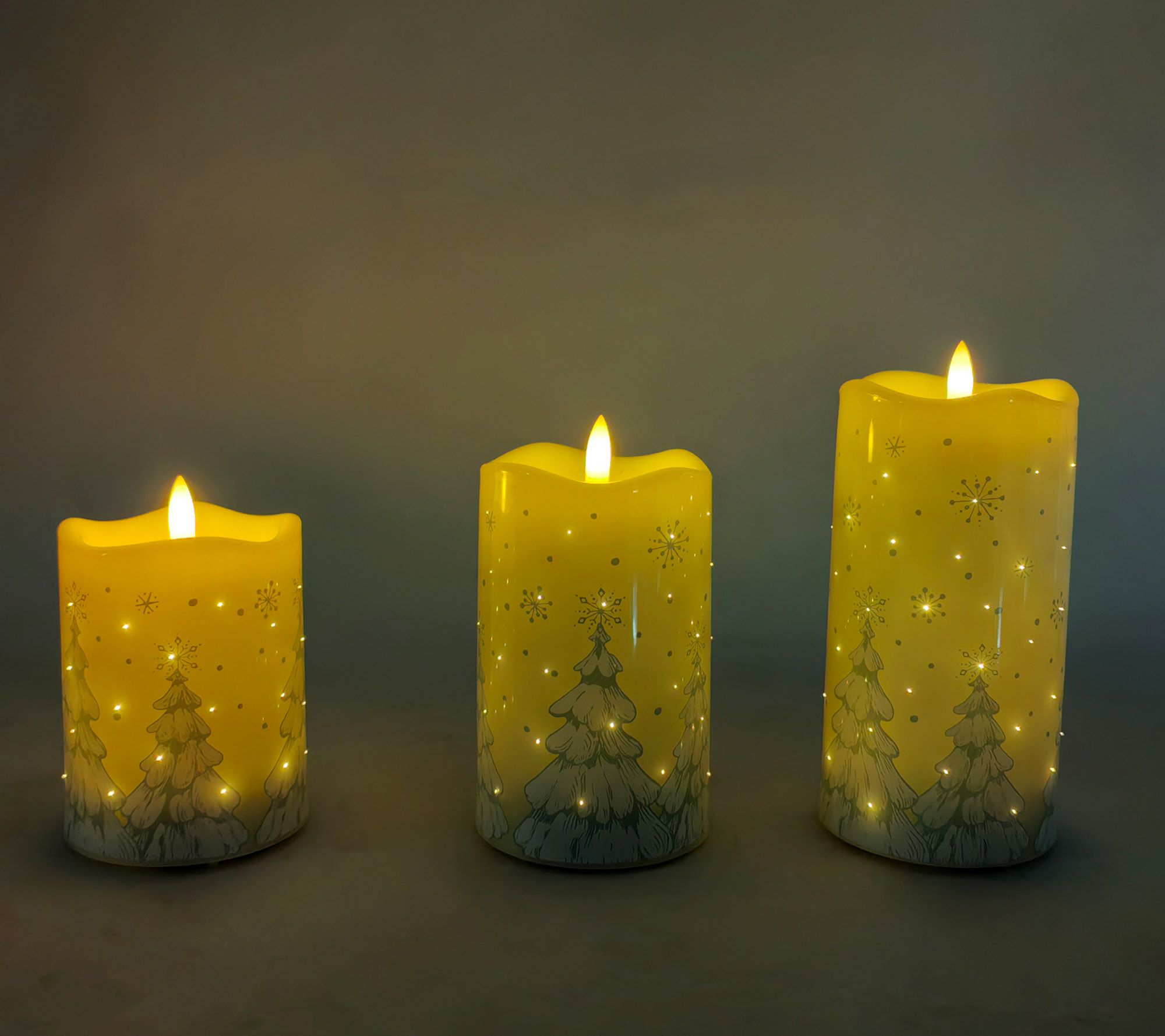 "As Is" Temp- tations (3) Fiberoptic Flameless Candles - QVC.com