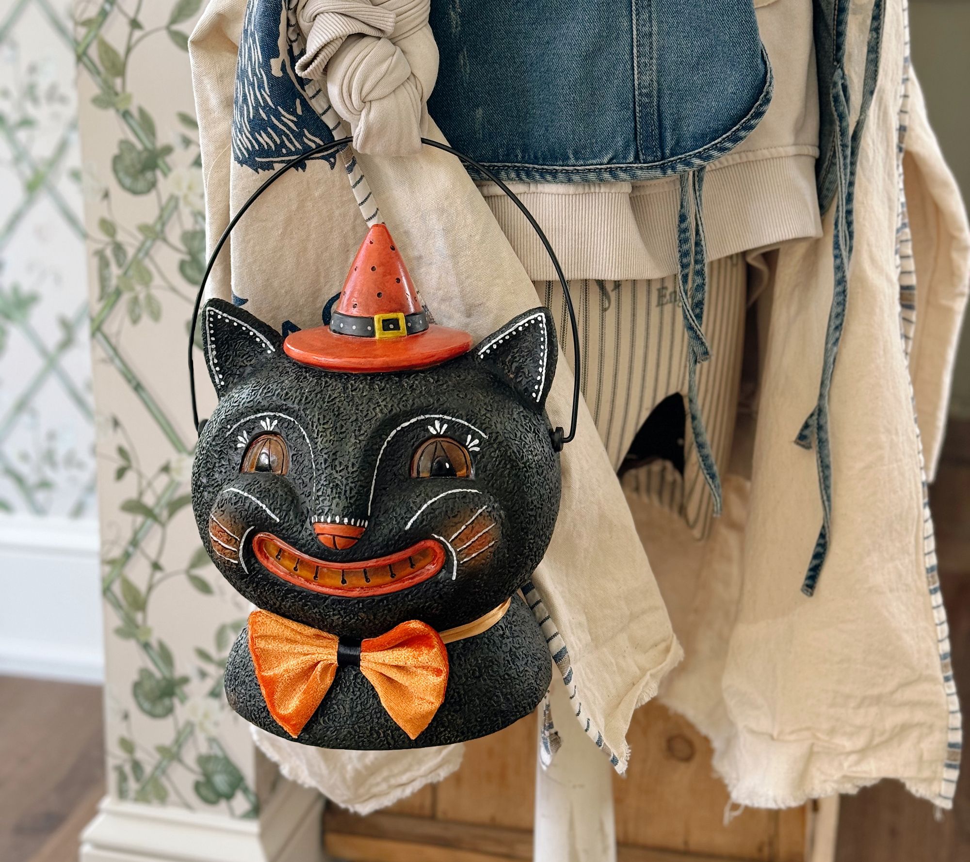 "As Is" Cozy Cottage by Liz Marie Halloween Cat Lantern - QVC.com