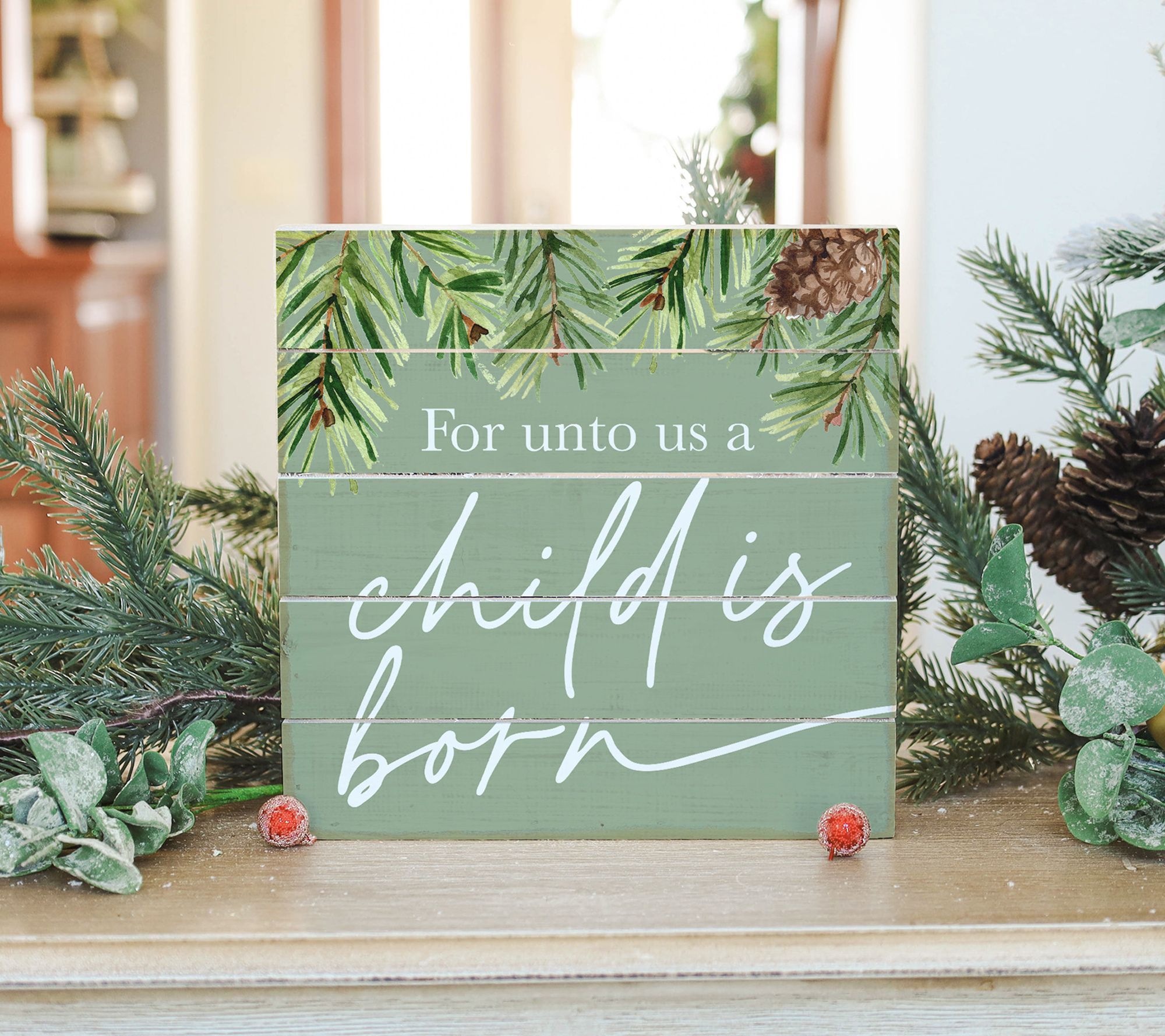 Sincere Surroundings 8" Child Born Green PalletPetite - QVC.com