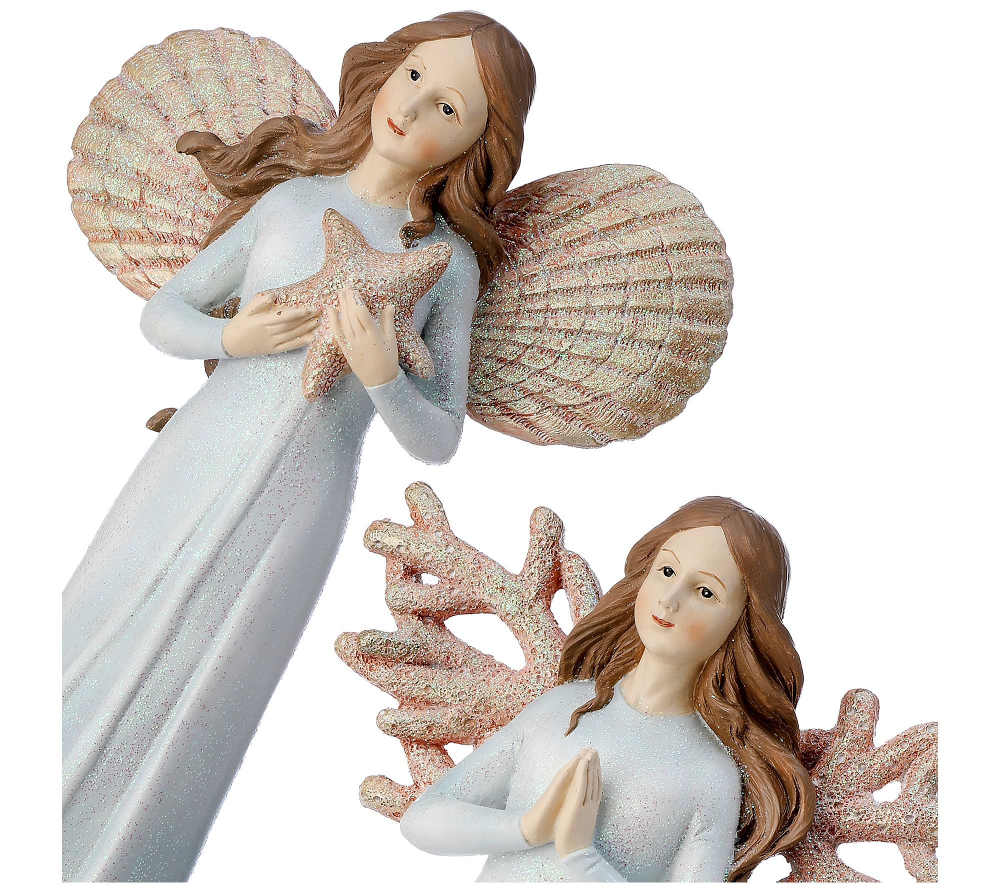 12.5" Coastal Angels Set of 2by Valerie - QVC.com