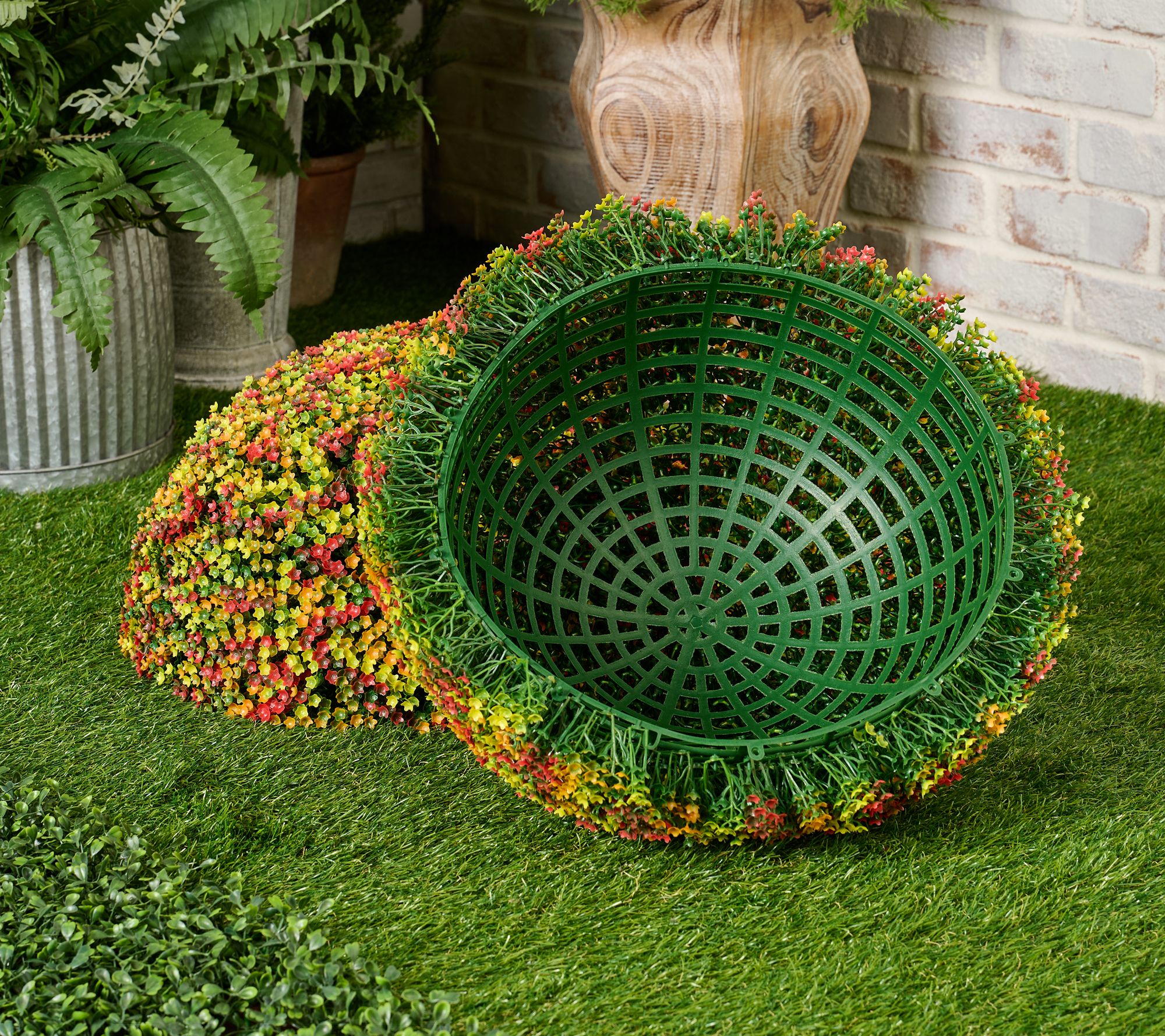 Wicker Park Oversized Indoor/Outdoor Faux Floral Sphere - QVC.com