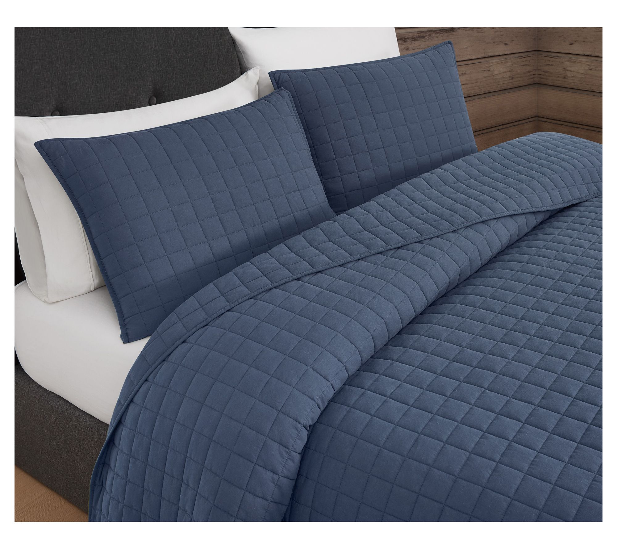 Frye Vintage Washed Cotton Full/Queen 3-Piece Quilt Set - QVC.com