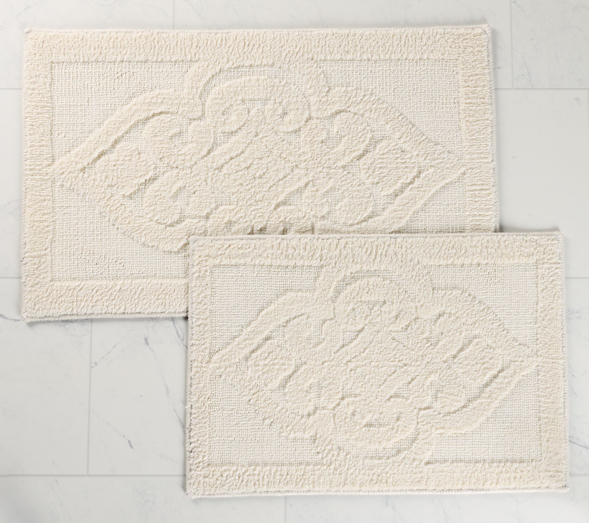 Superior 2 Piece Myra Medallion Washable Bath Rug Set, Medium - QVC.com