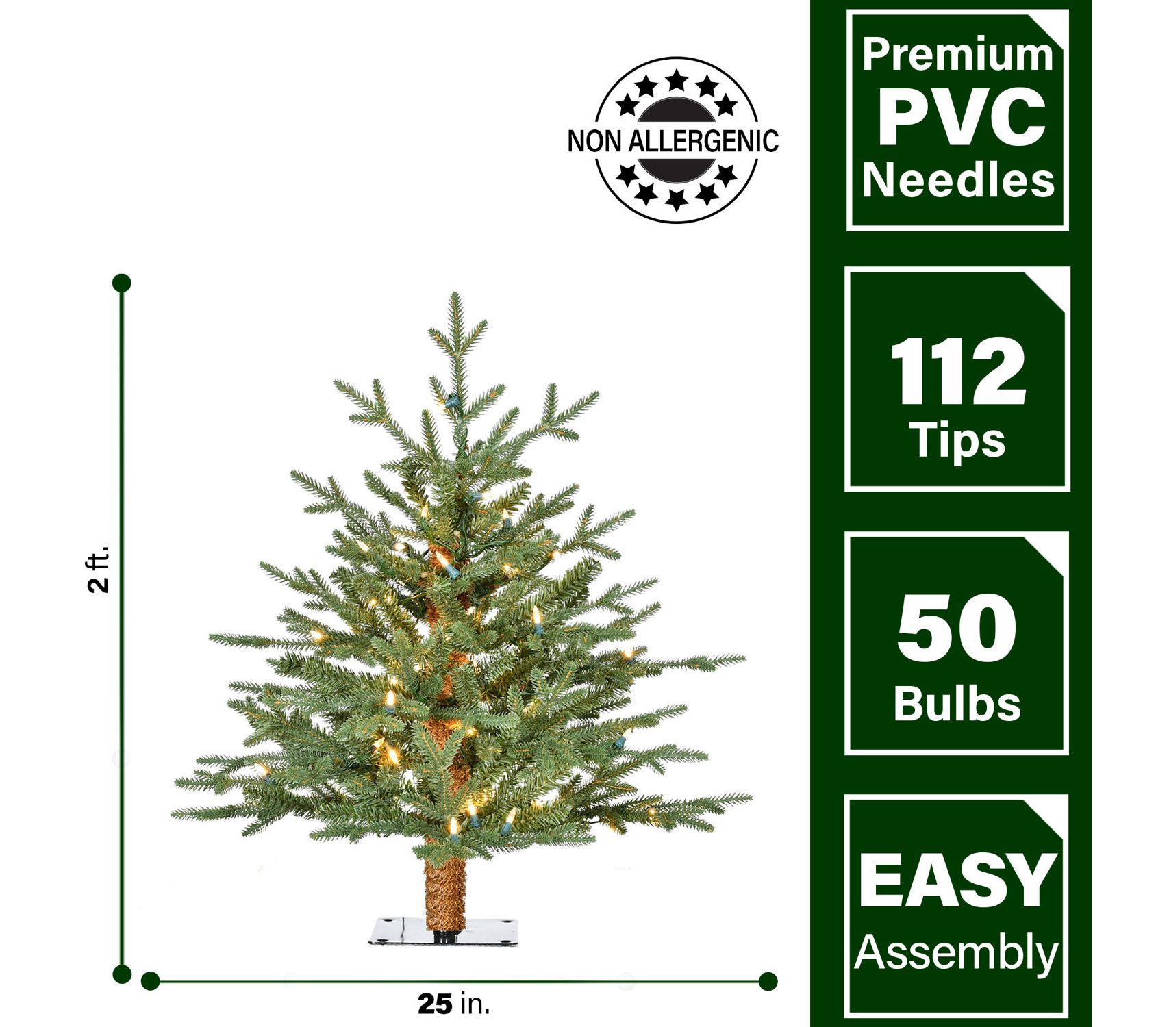 Fraser Hill Farm 2-Ft. Green Alpine Porch Accent Tree - QVC.com