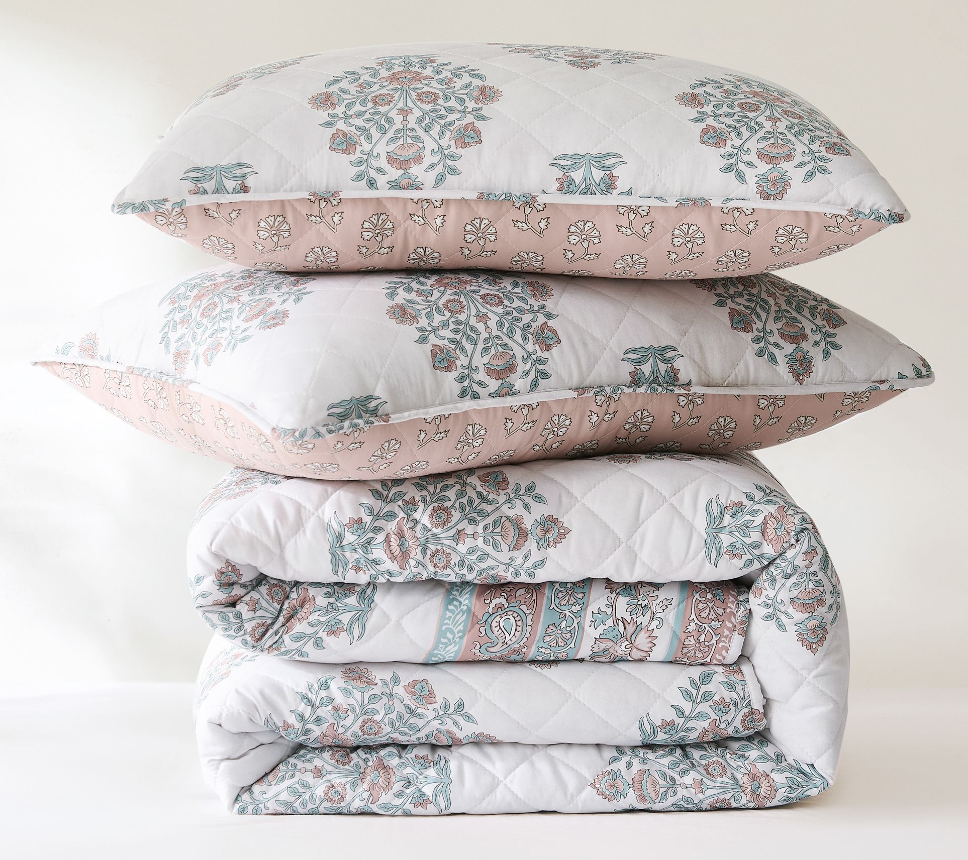 Lush Decor Sofia Flower Reversible Quilt 6Pc Set King/Cal King - QVC.com
