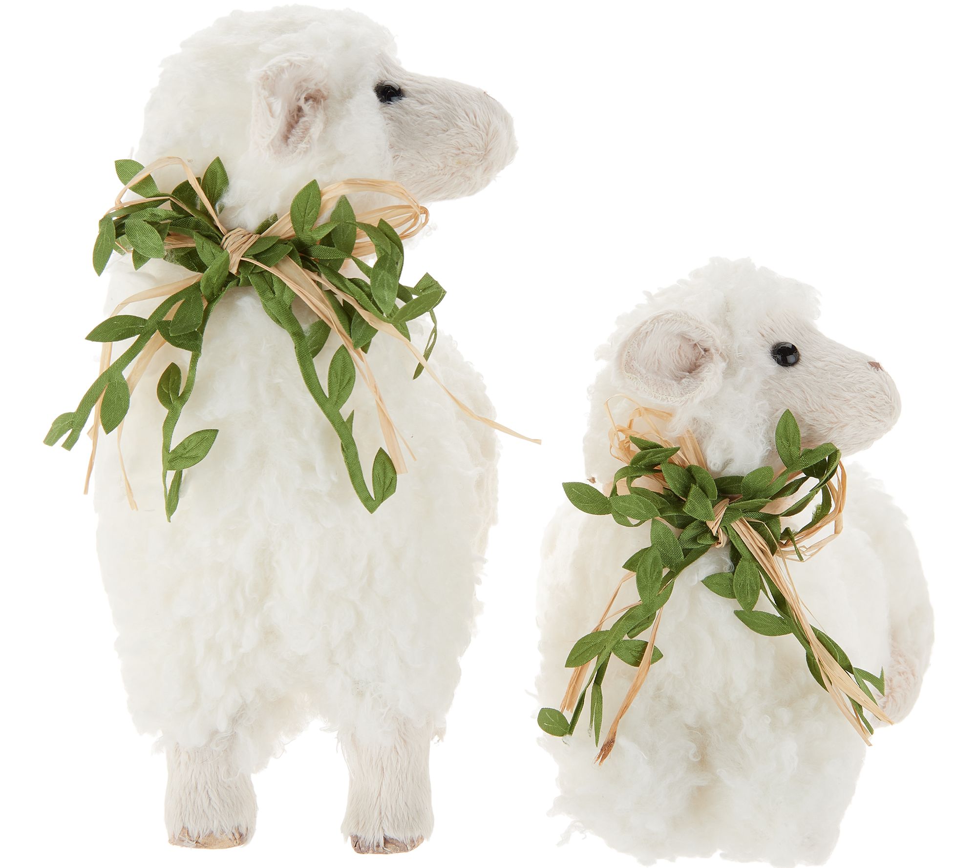 "As Is" Set of 2 Decorative Fuzzy Lambs by Valerie - QVC.com