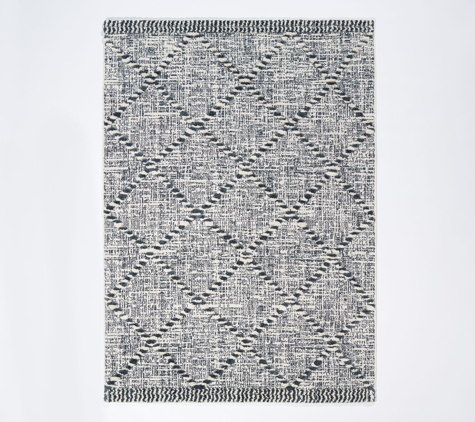 Home Reflections 5'x7' High Low Diamond Rug With Border - QVC.com