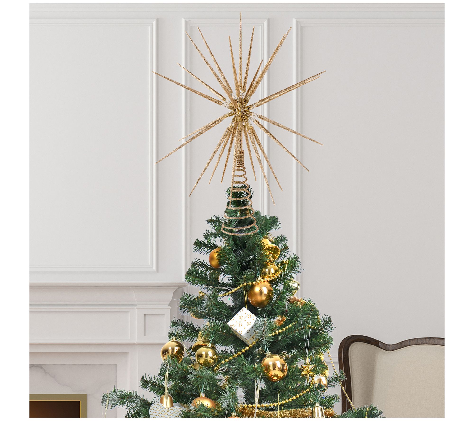 16" Starburst Tree Topper by Valerie - QVC.com