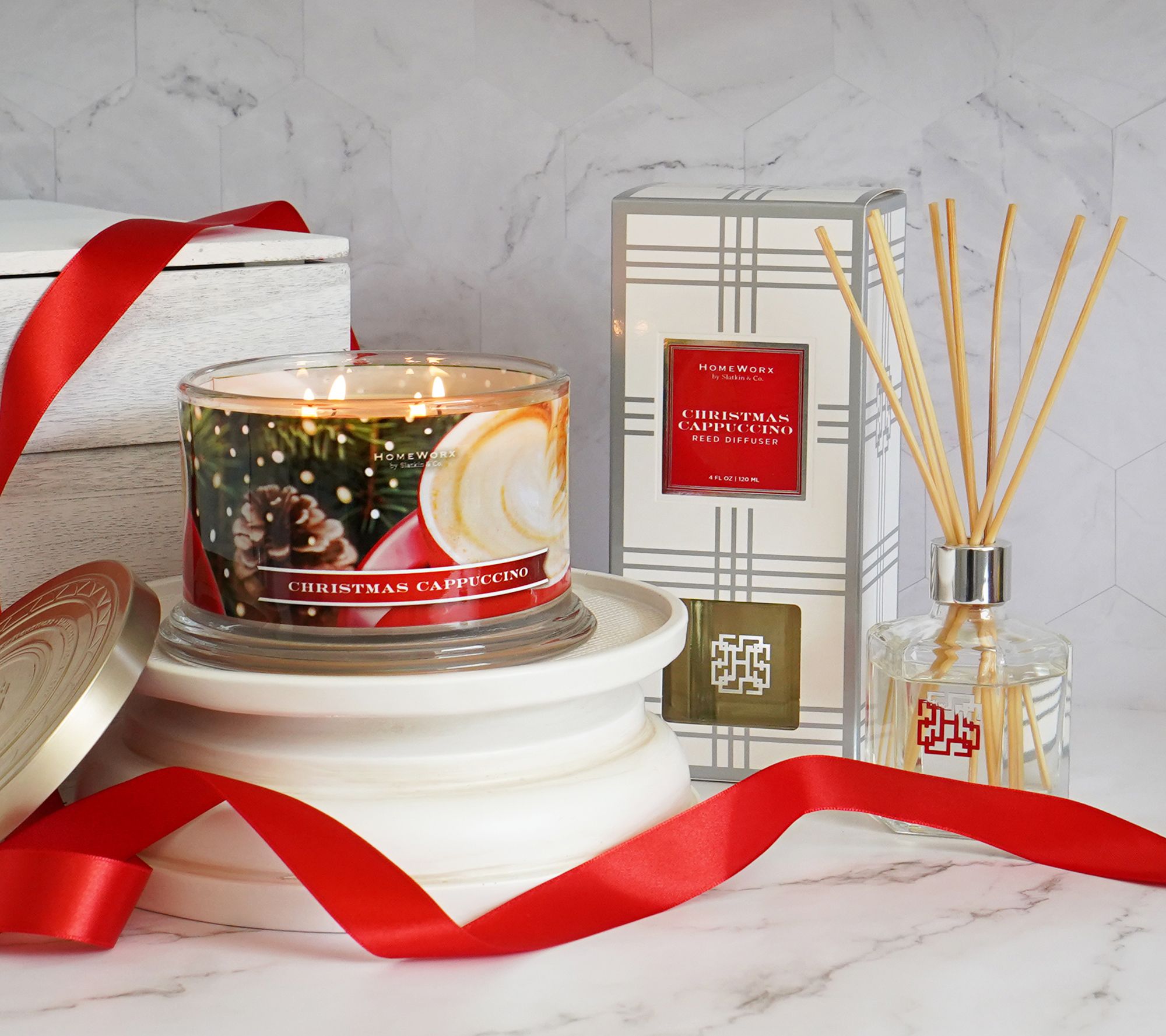 "As Is" HomeWorx by Slatkin & Co. S/2 Cappuccino Reed Sticks - QVC.com