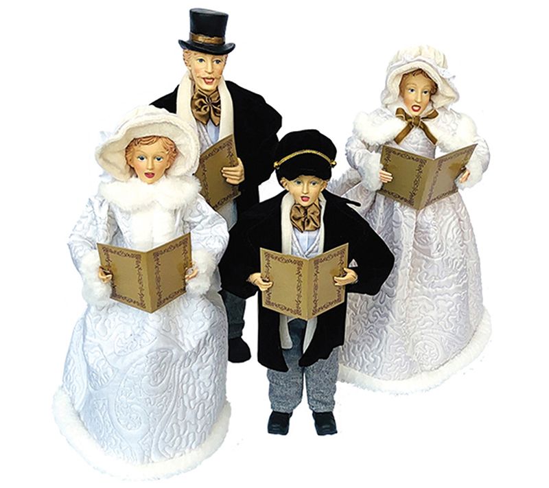 Large Set of 4 Elegant Carolers by Santa's Workshop - QVC.com