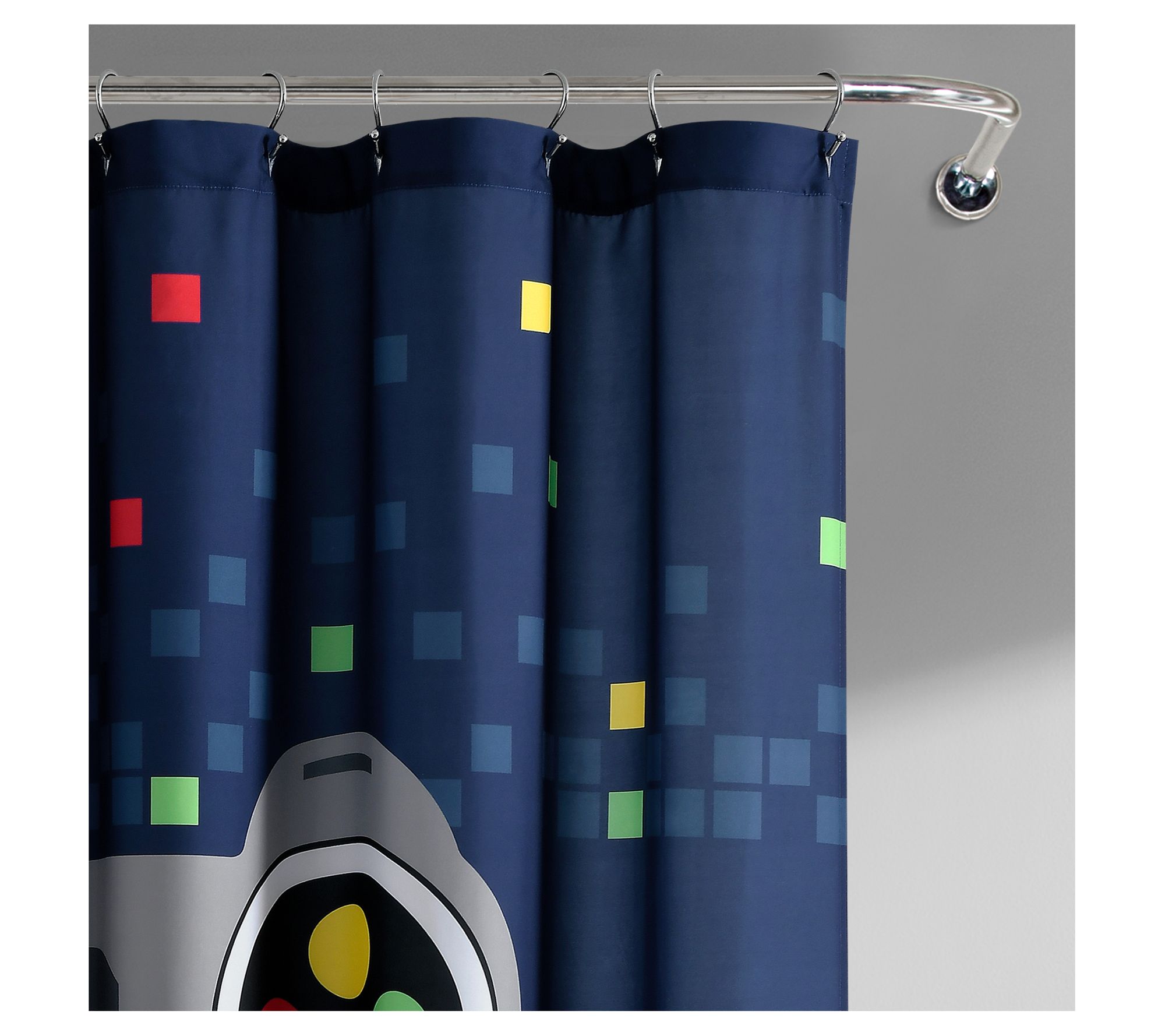 Lush Decor Video Games Shower Curtain Single 72X72 - QVC.com
