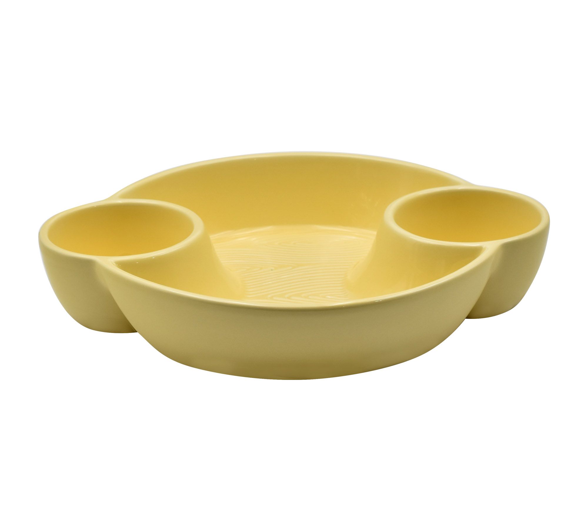 "As Is" Temp- tations Woodland 12" Divided Platter w/ Dip Bowls - QVC.com