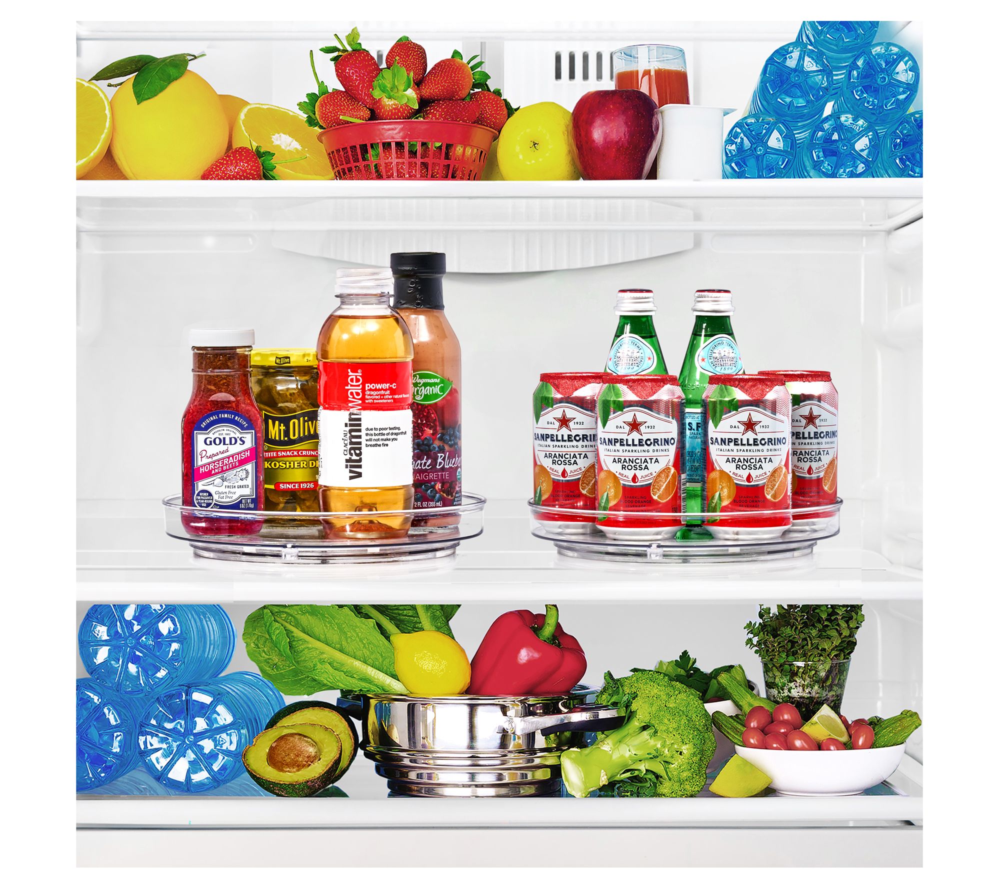 Sorbus 4 Pack 9 Inch Flat Clear Lazy Susan Orga nizer - QVC.com