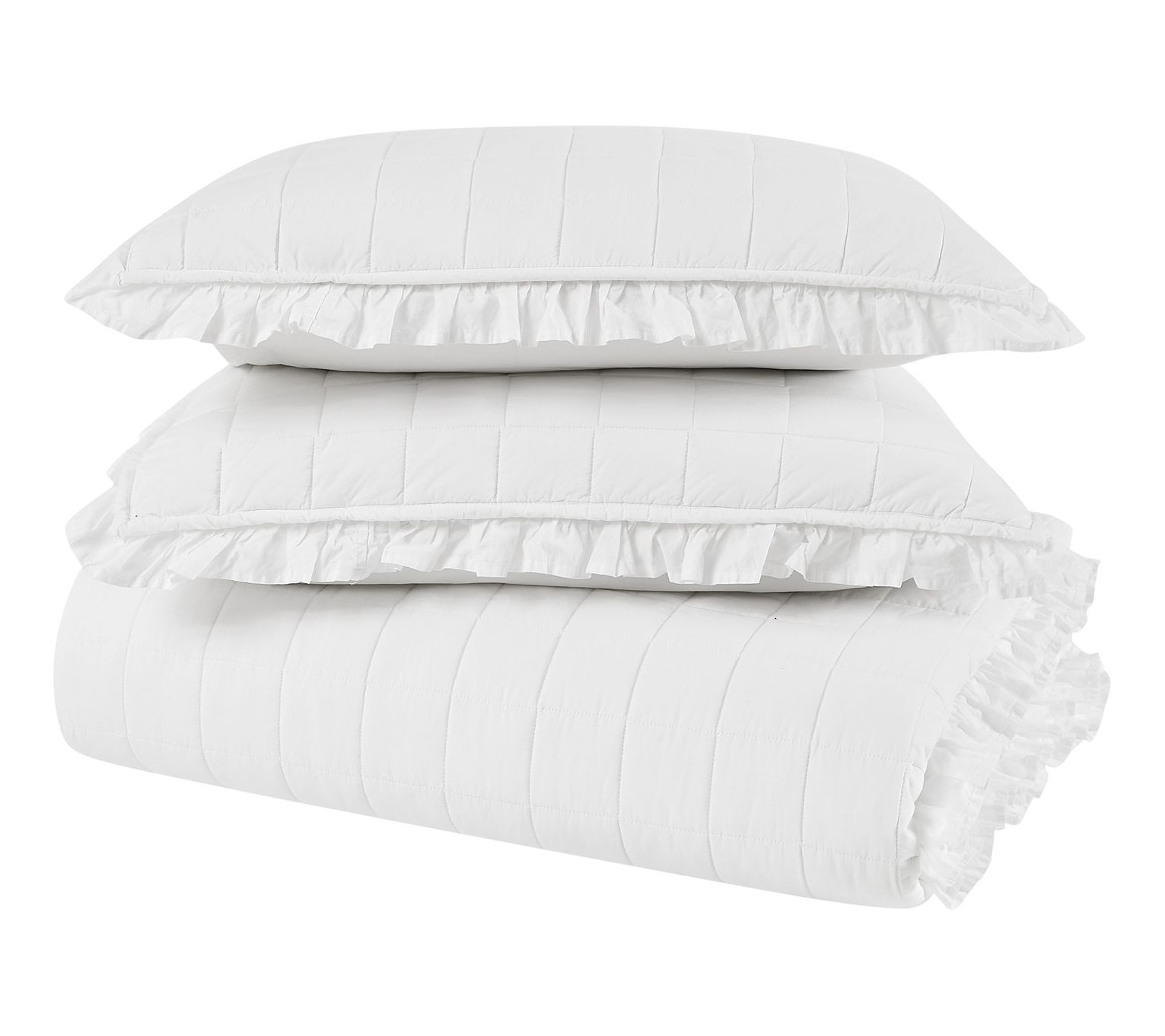 The Farmhouse by Rachel Ashwell Ruffled King Quilt Set - QVC.com