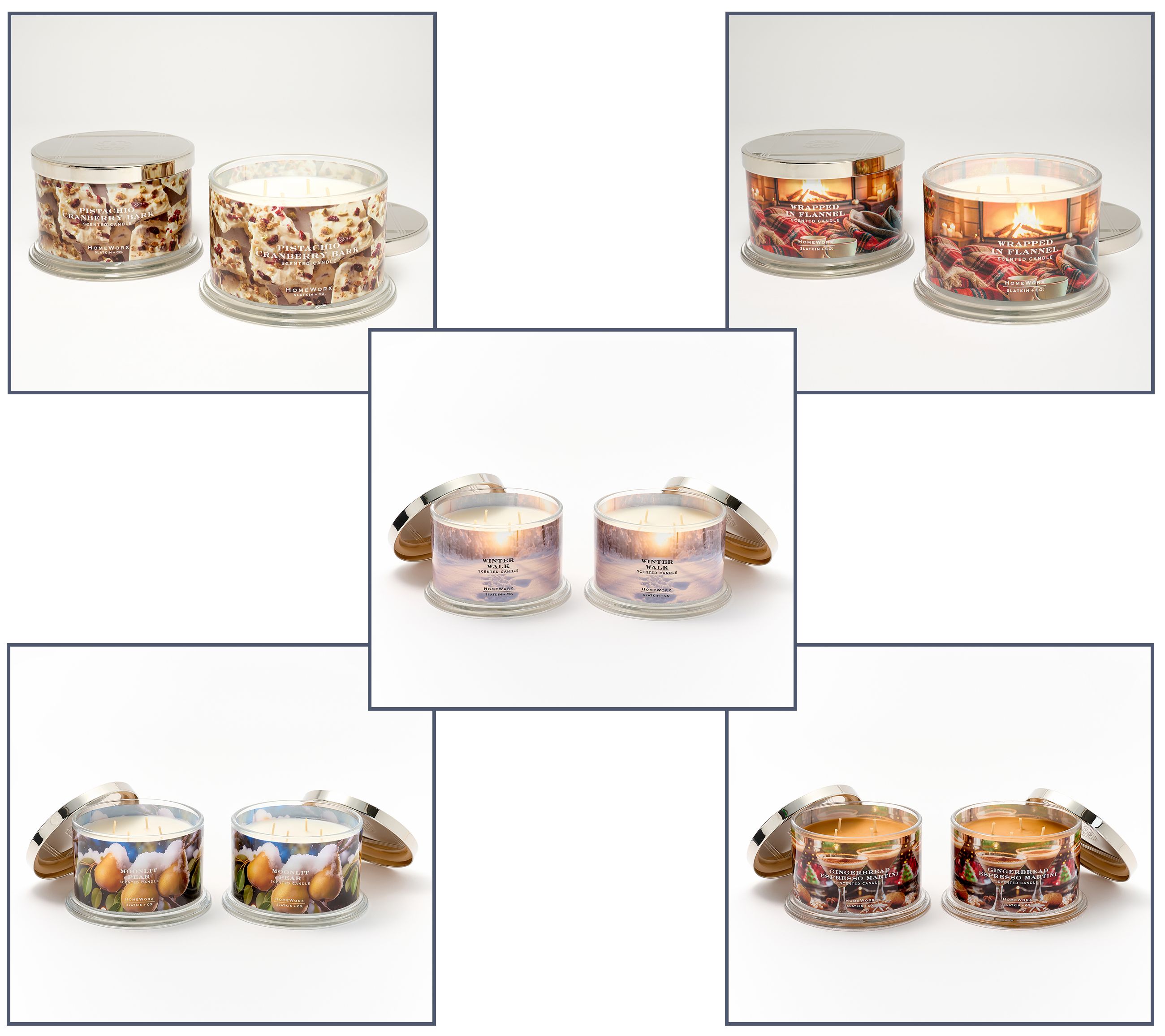 HomeWorx by Slatkin + Co. S/2 18oz Candles - QVC.com