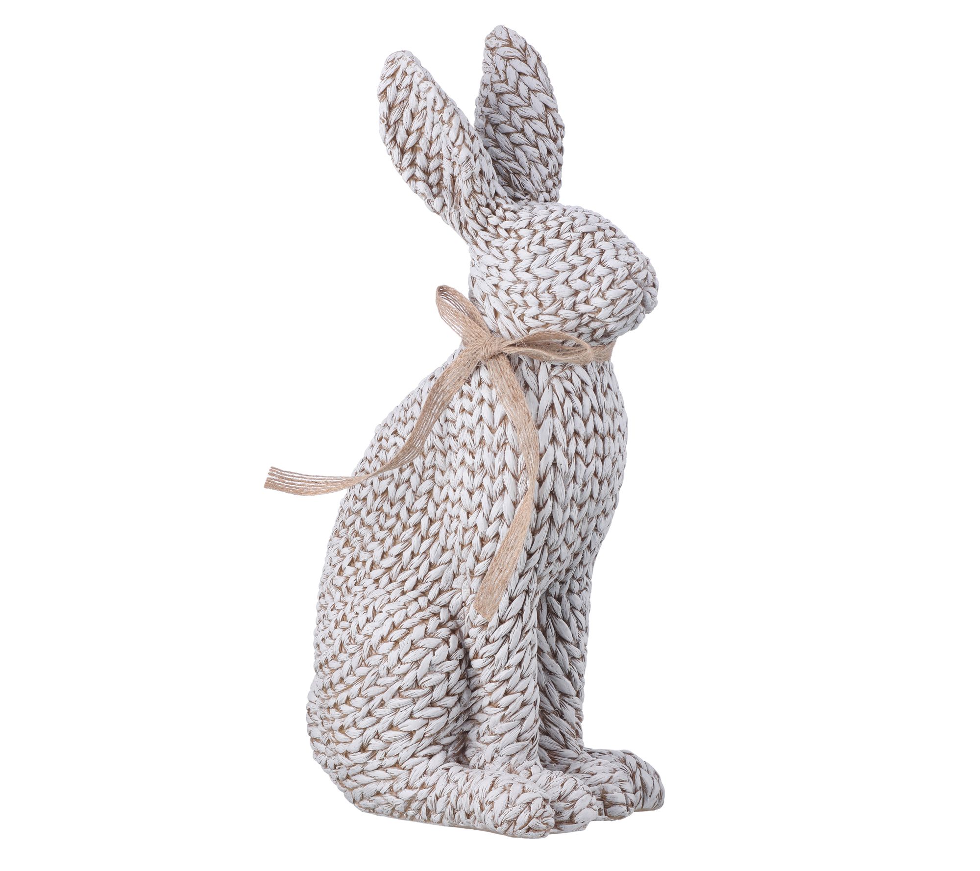 14" Woven Rabbit by Valerie - QVC.com