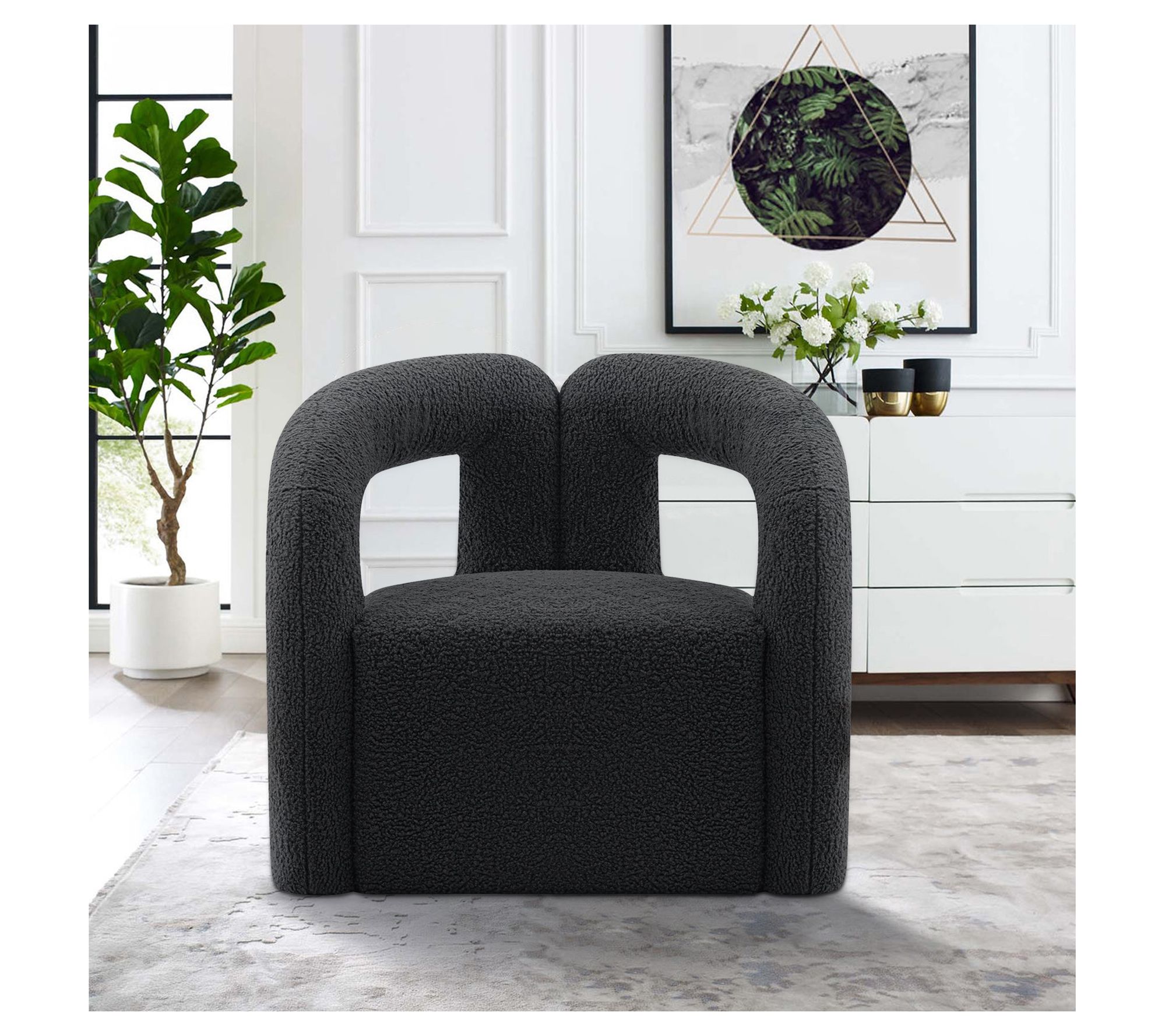 Manhattan Comfort Darian Accent Chair - QVC.com