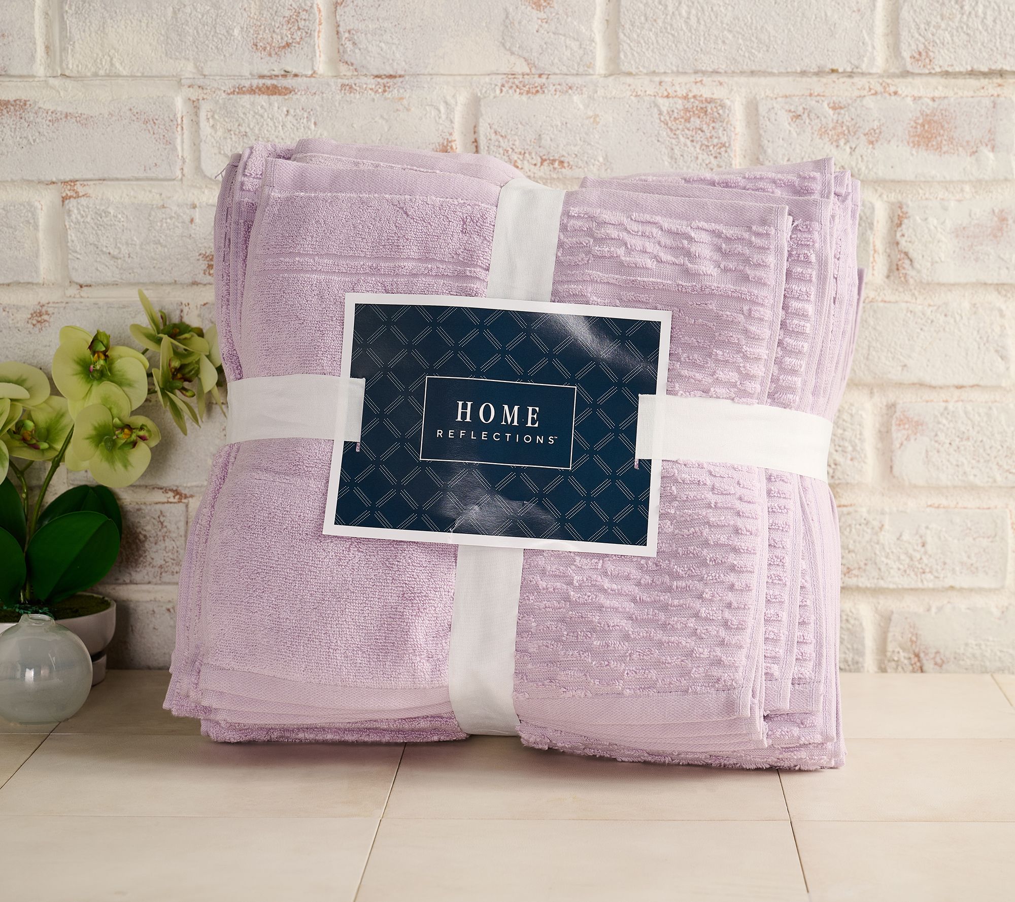 Home Reflections 100% Cotton Solid & Texture 18pc Towel Set - QVC.com