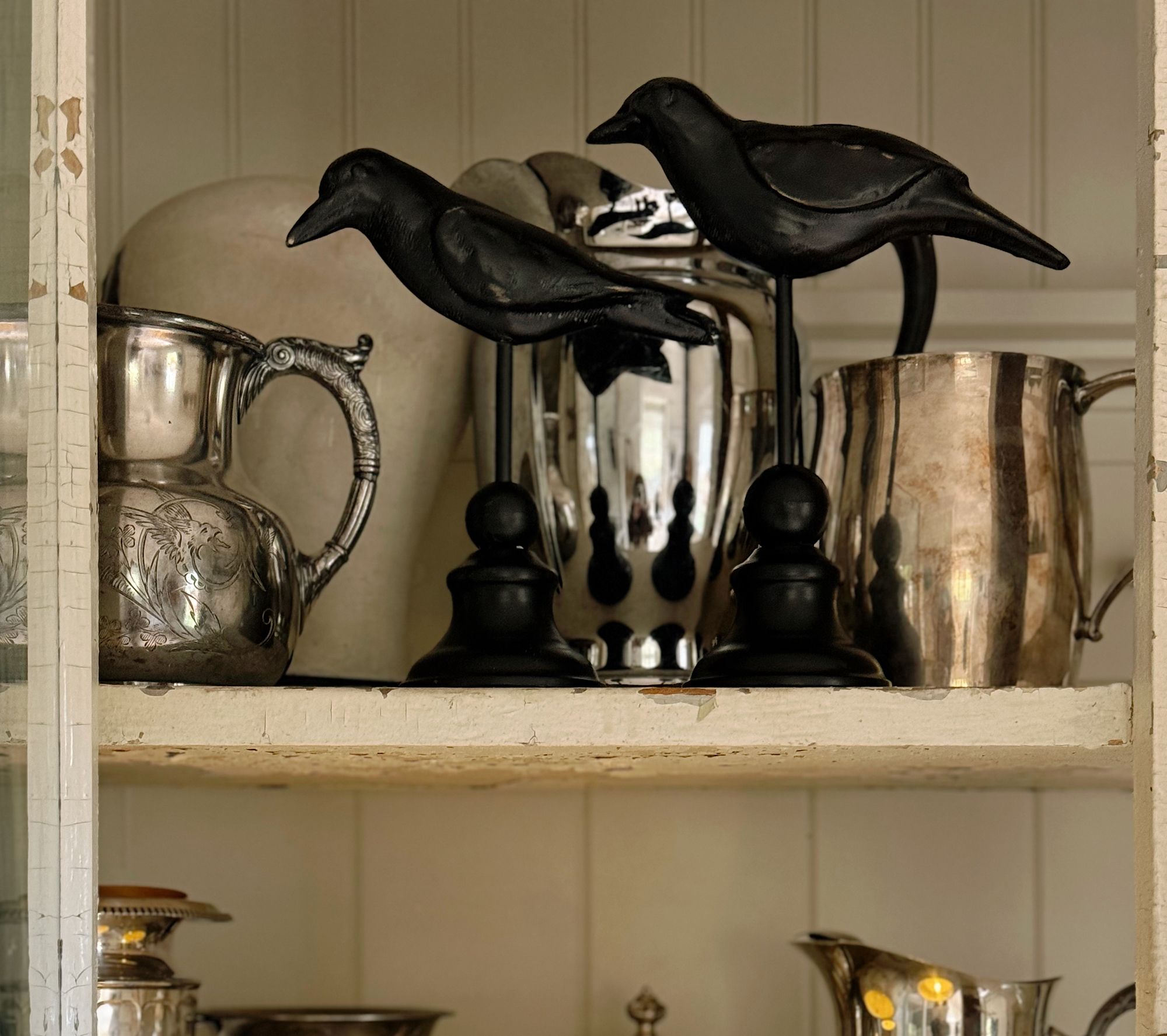 "As Is" Cozy Cottage by Liz Marie Set of 2 Crows Table Decor - QVC.com